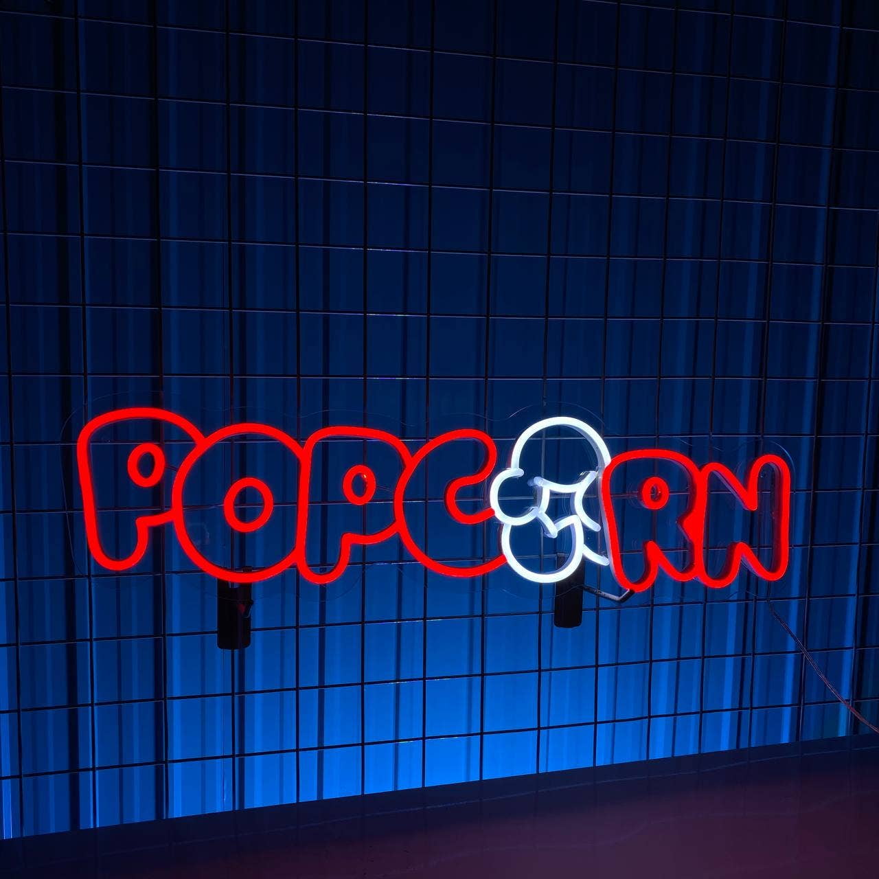 Glowneon Popcorn Neon Sign, Movie Theater Cinema Wall Decor - Walmart.com