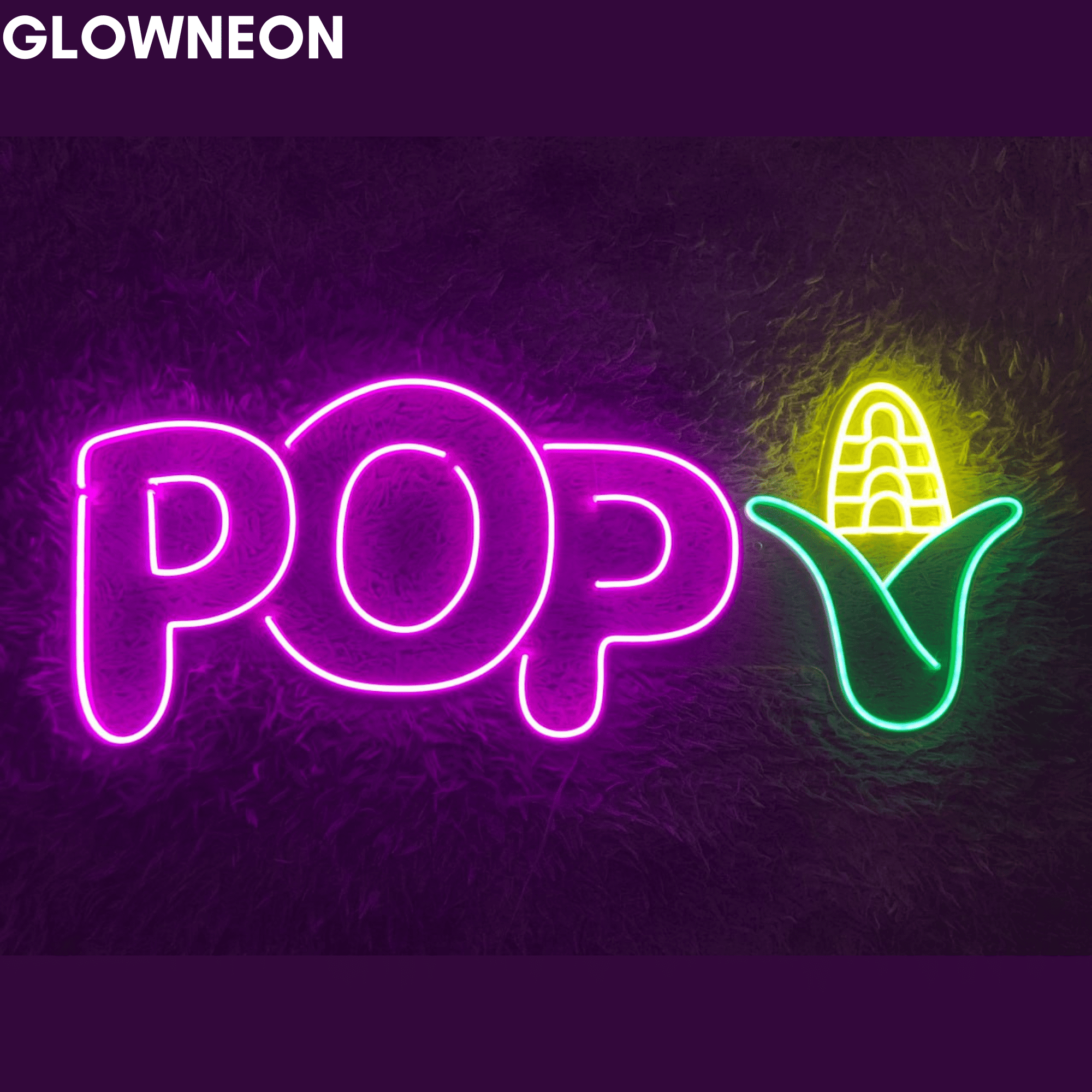 Glowneon Popcorn Neon Sign, Popcorn Led Sign For Cinema Movie Decor ...
