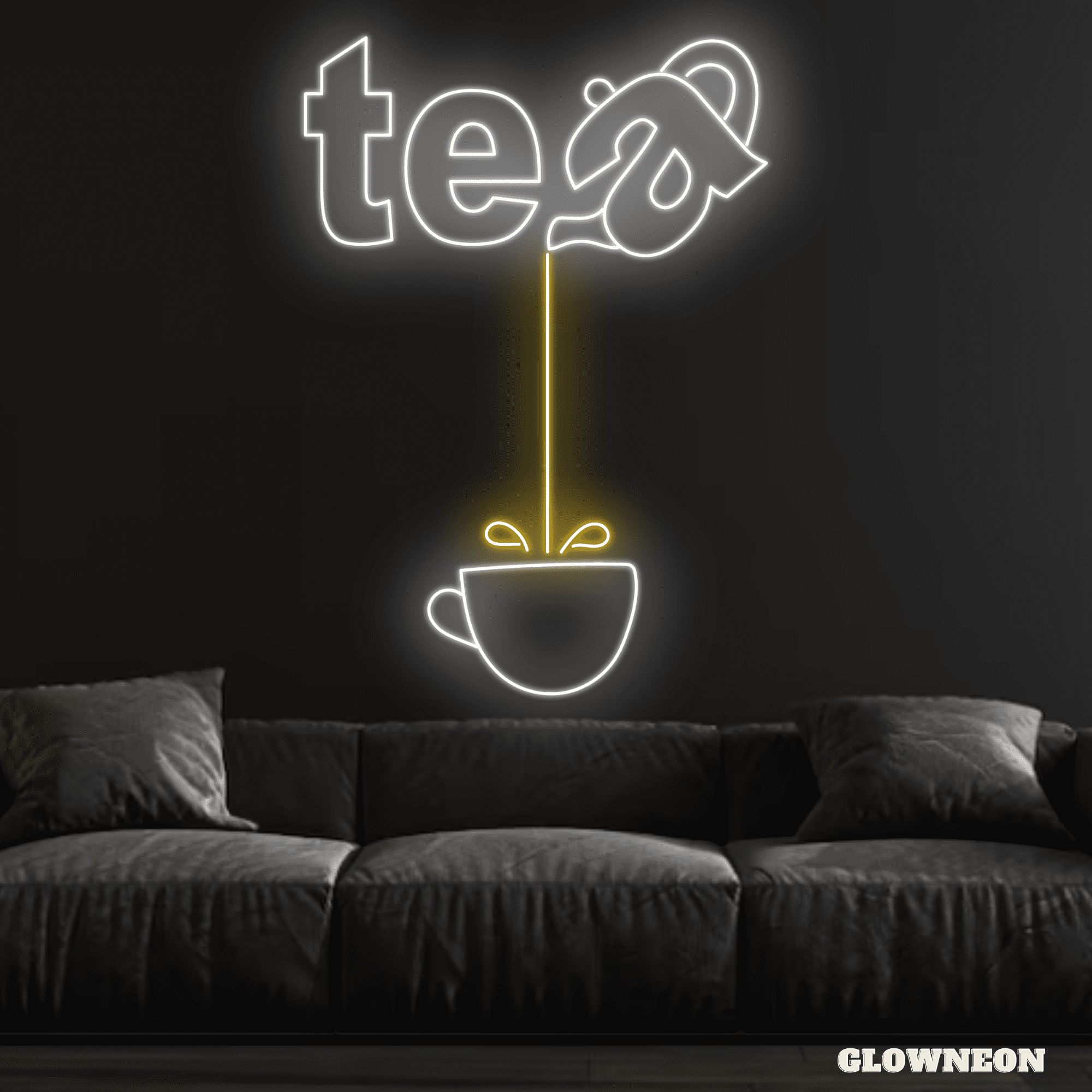 Glowneon Pouring Tea Neon Sign, Coffee Shop Decor, Coffee Tea Sign ...