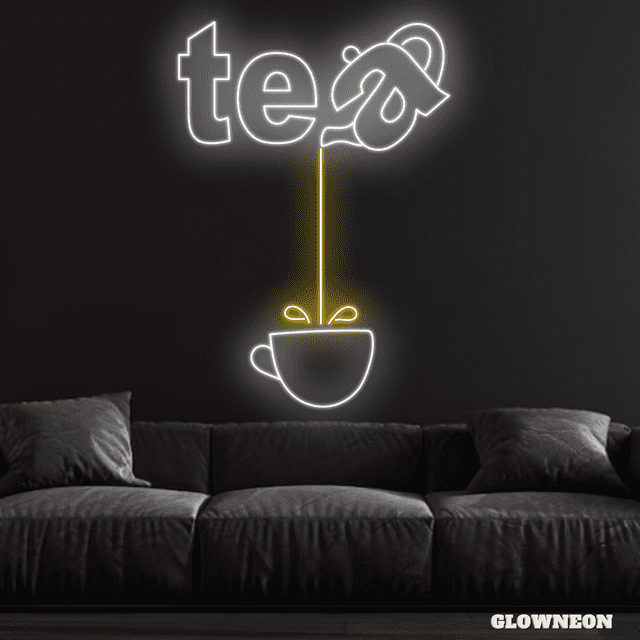 Glowneon Pouring Tea Neon Sign, Coffee Shop Decor, Coffee Tea Sign ...