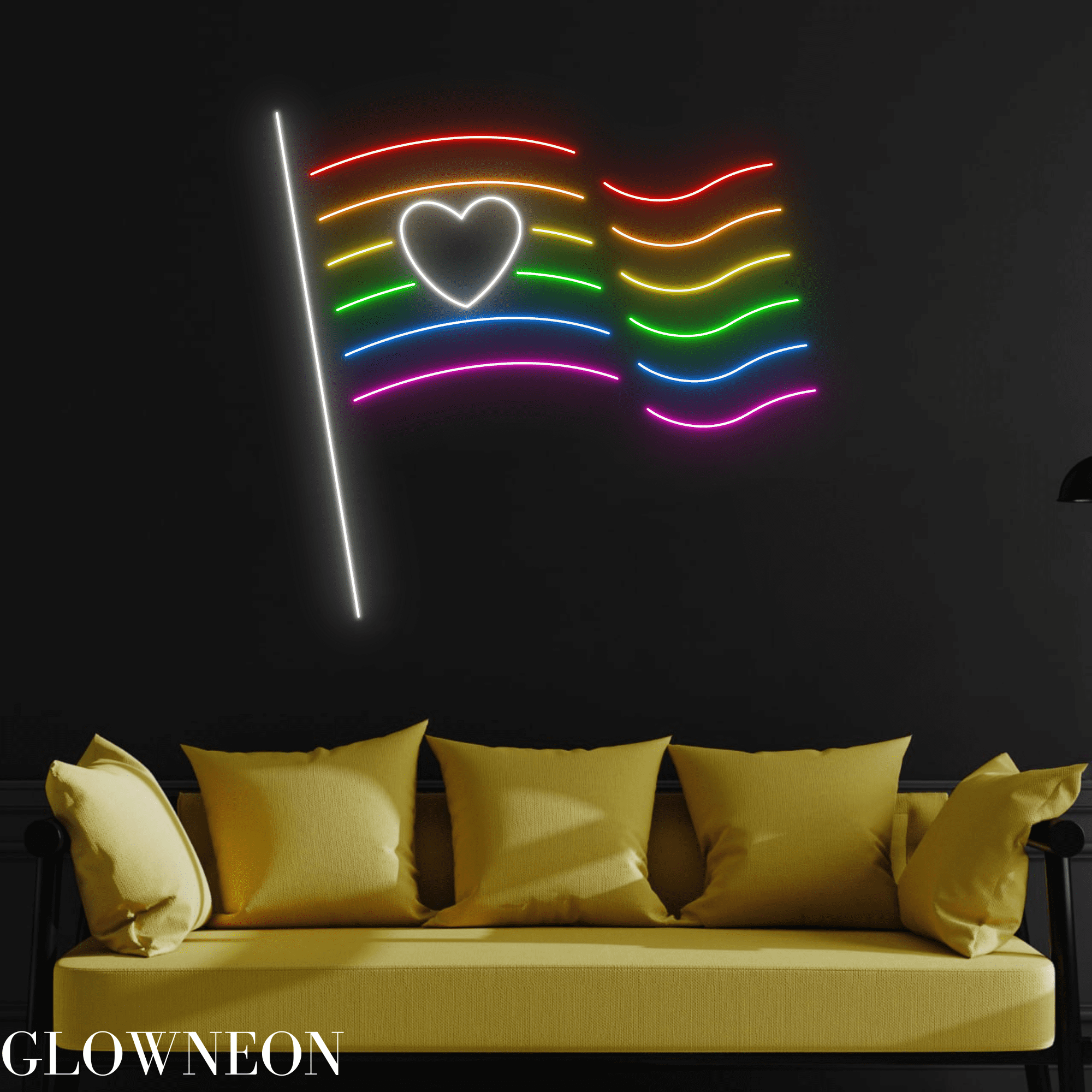 Glowneon Pride Flag Neon Sign, LGBT Flag Led Sign, Pride Day Decor ...