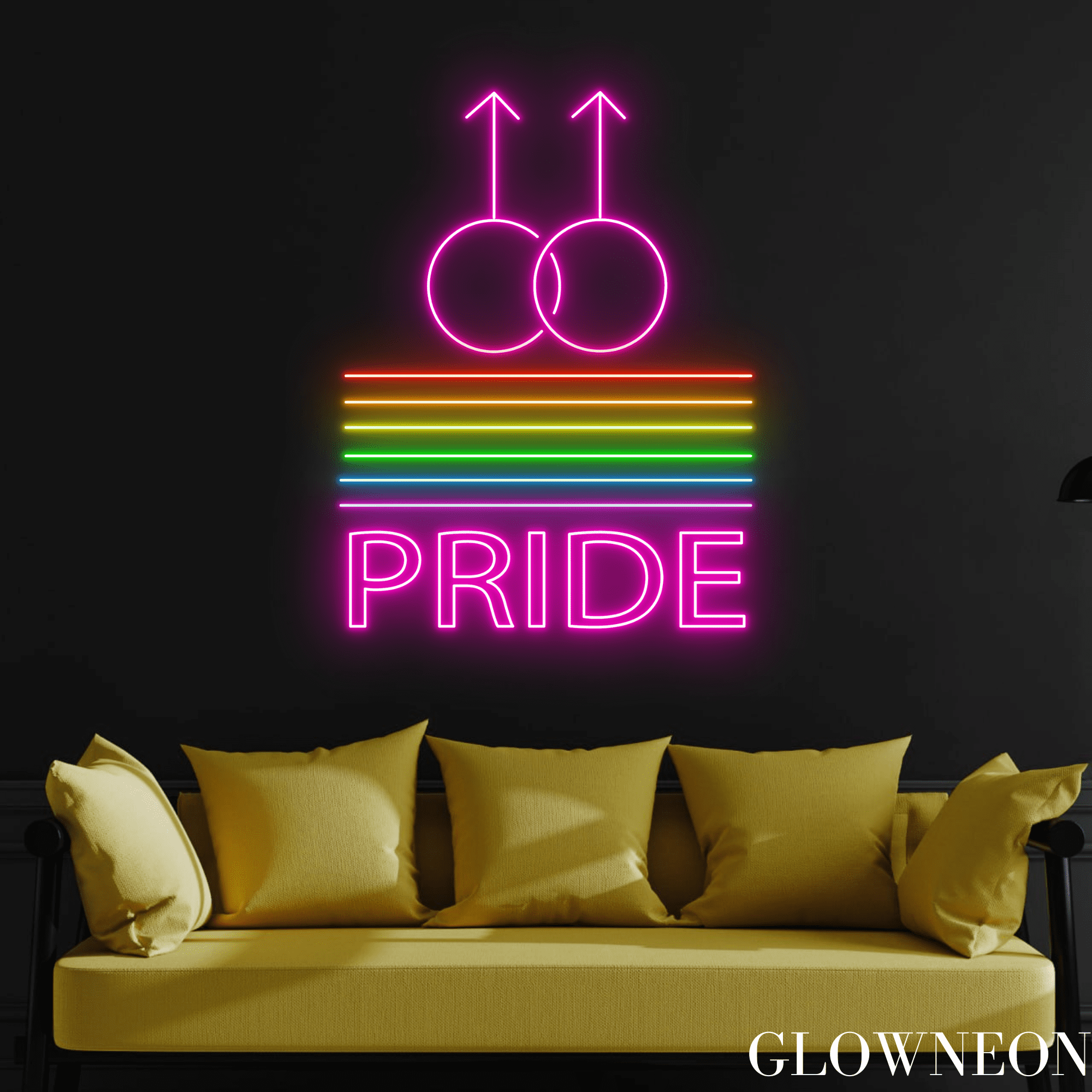 Glowneon Pride Neon Sign, Gay Led Sign, Gay Male LGBT Wall Led Light ...
