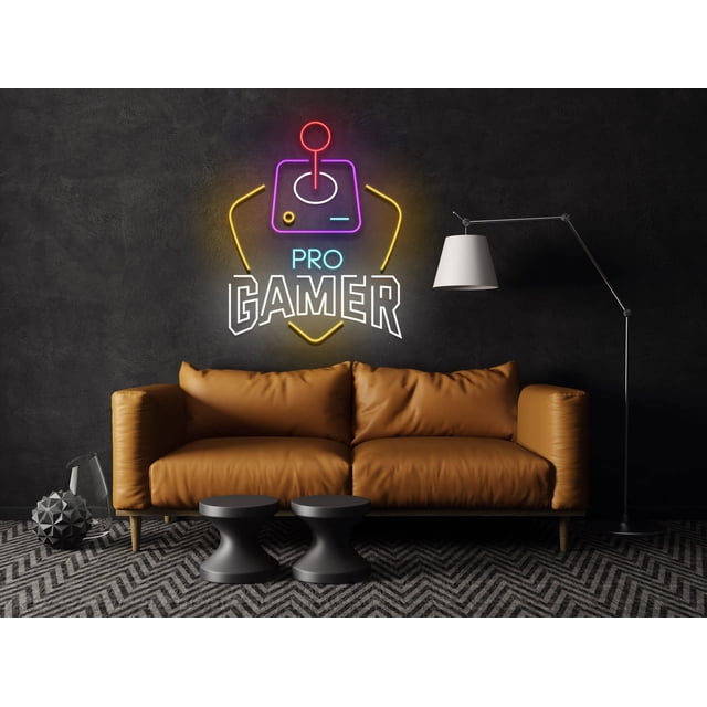 Glowneon Pro Gamer Neon Sign, Boy Room/Game Store Wall Decor - Walmart.com