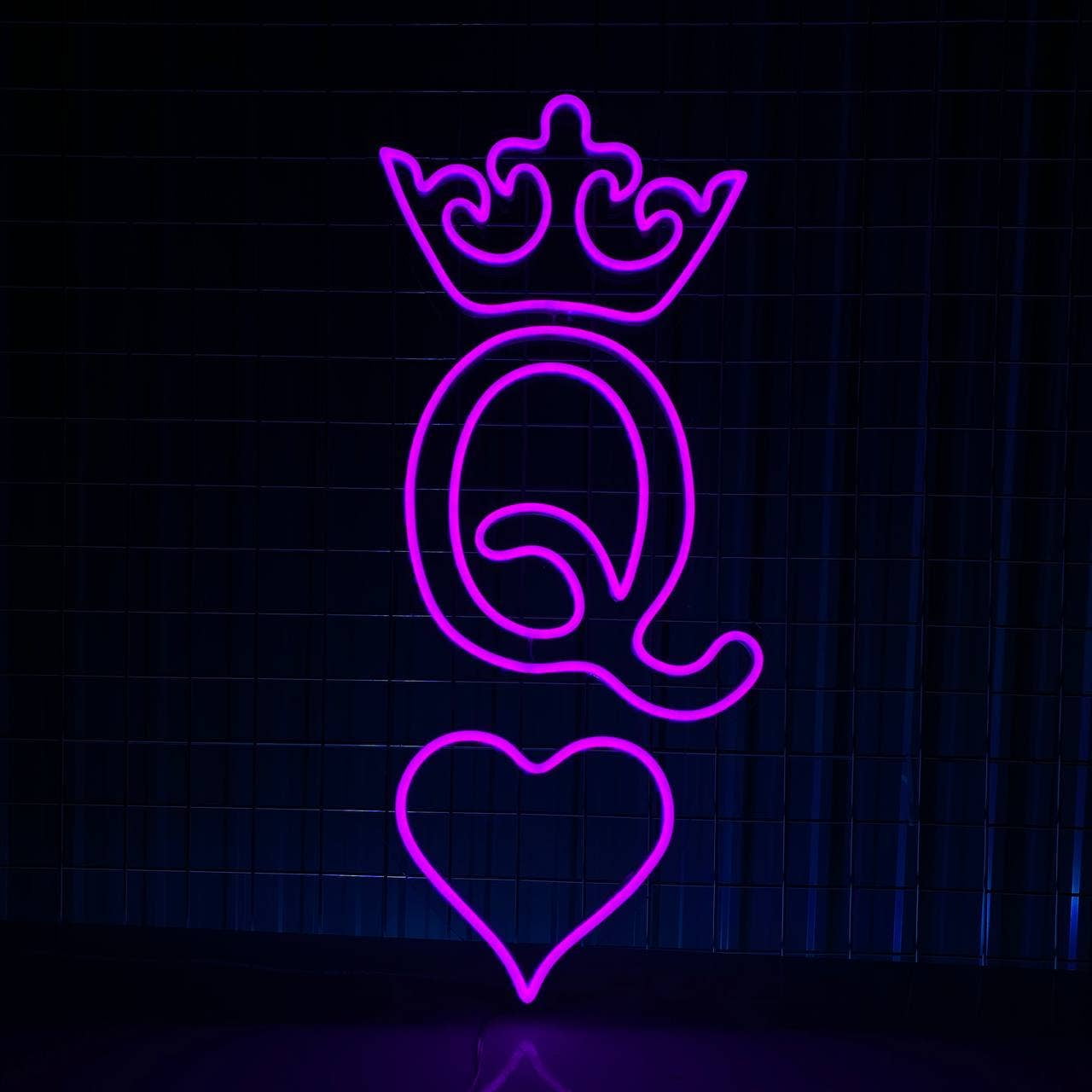 Glowneon Q of Hearts Led Light, Deck Of Cards Neon Sign - Walmart.com