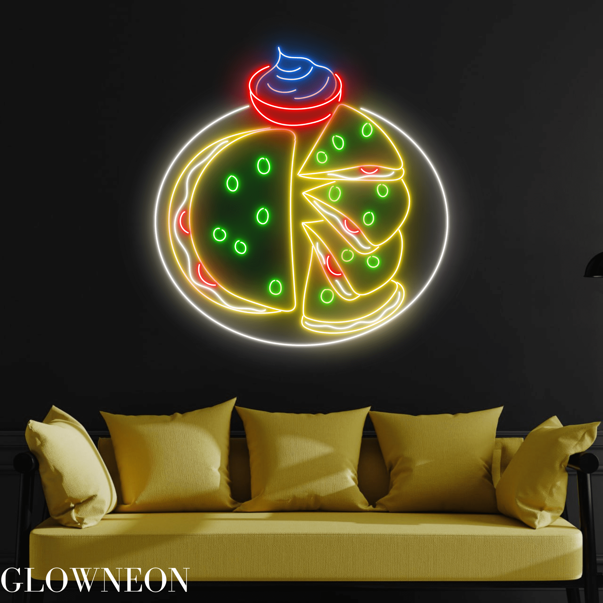 Glowneon Quesadilla Sauce Neon Sign, Mexican Quesadilla Wall Led Sign ...