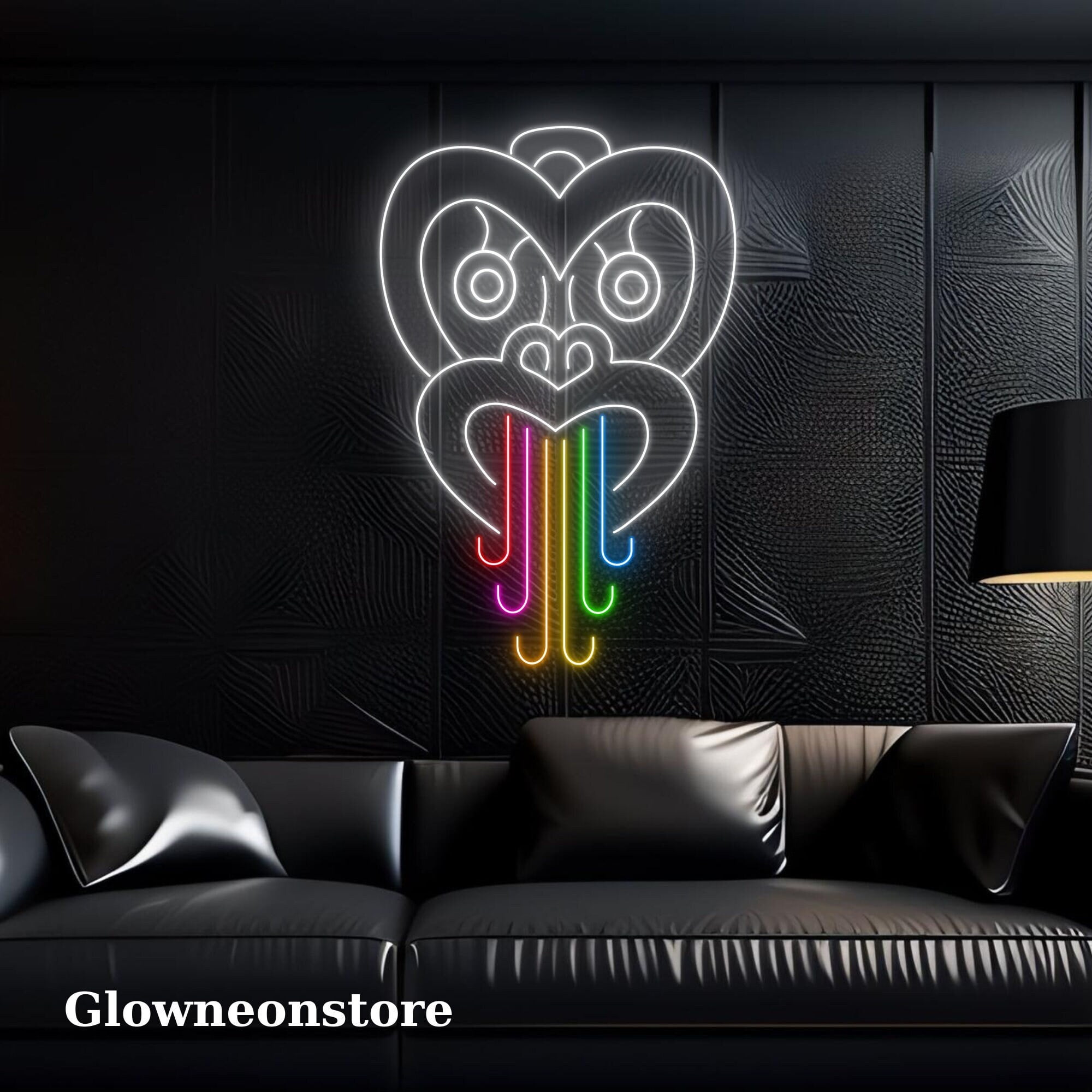Glowneon Rainbow Monkey Symbol Neon Sign, Rainbow Mokey Led Sign ...