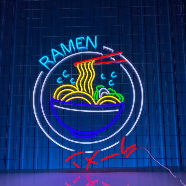 Glowneon Ramen Bowl Neon Sign, Ramen Restaurant LED Light Decor ...