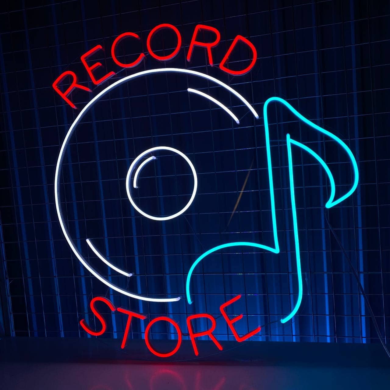 Glowneon Record Store Neon Sign, Music Store Led Light Decoration ...