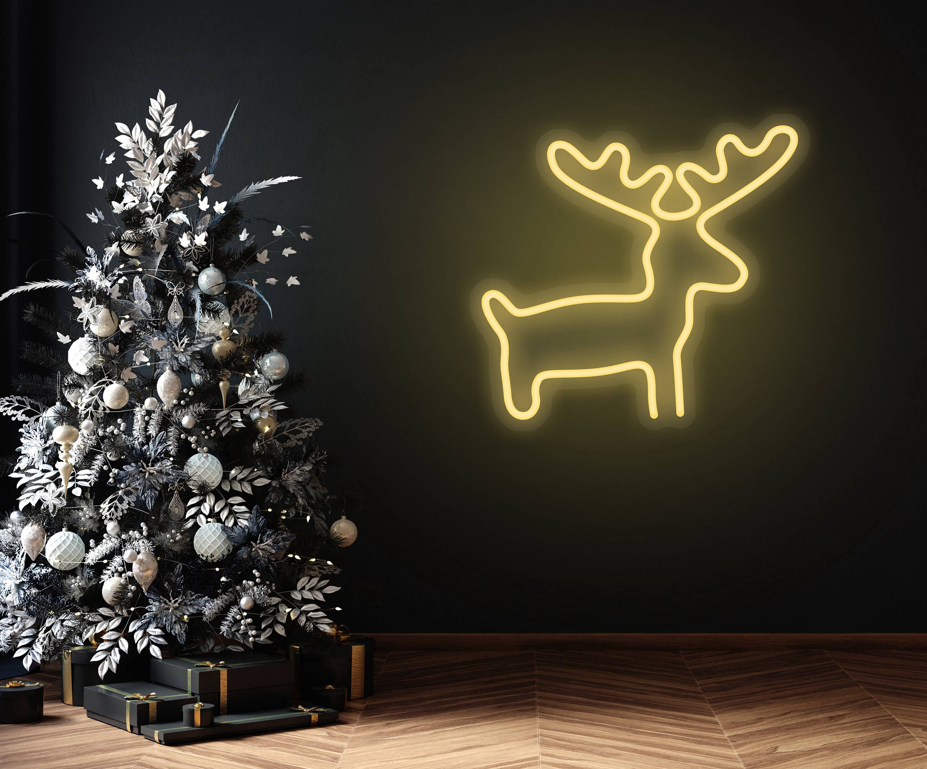 Glowneon Reindeer Neon Sign, Christmas Neon Signs Decor - Walmart.com