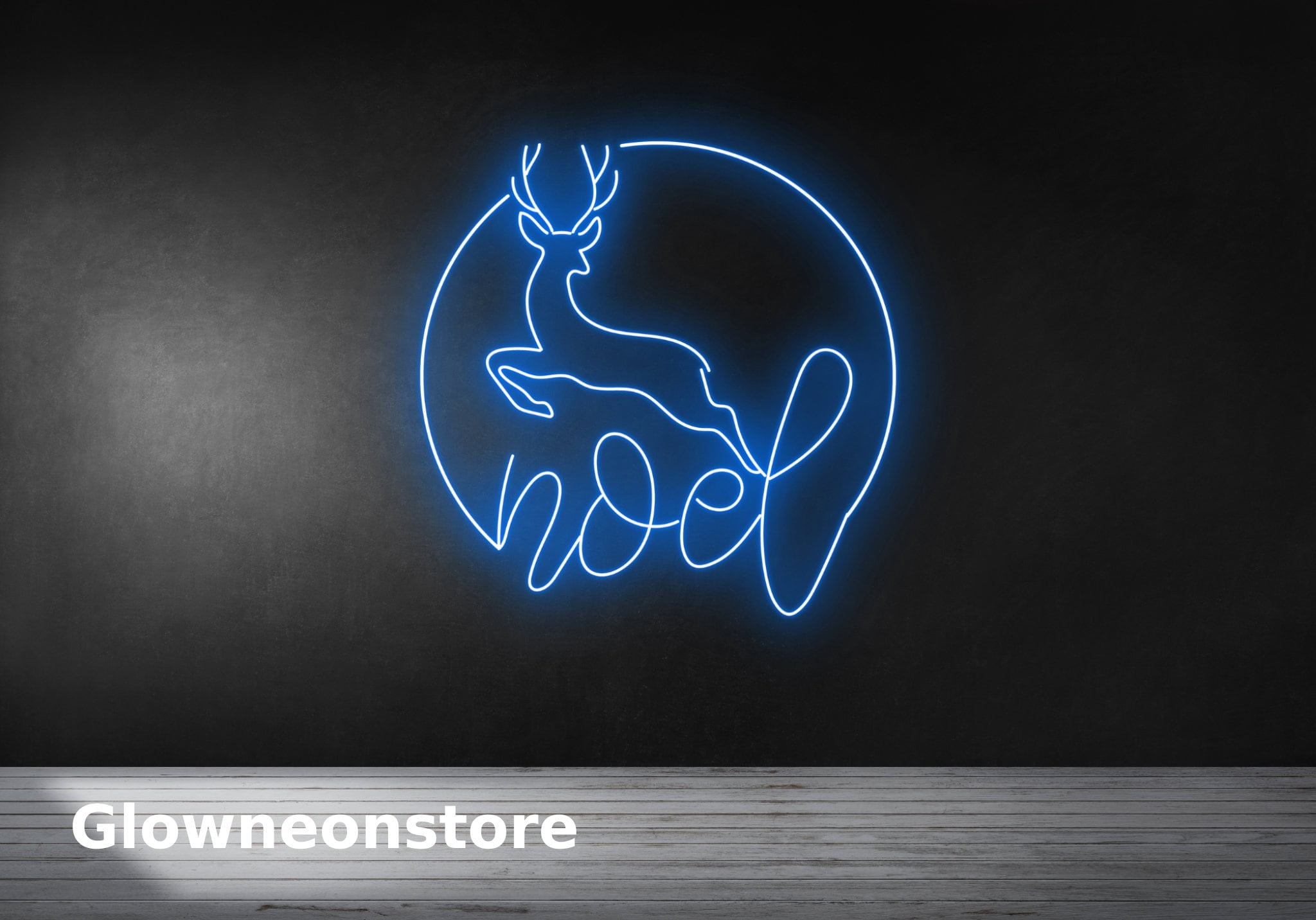 Glowneon Reindeer Neon Sign, Reindeer Led Sign, Reindeer Wall Art Decor ...