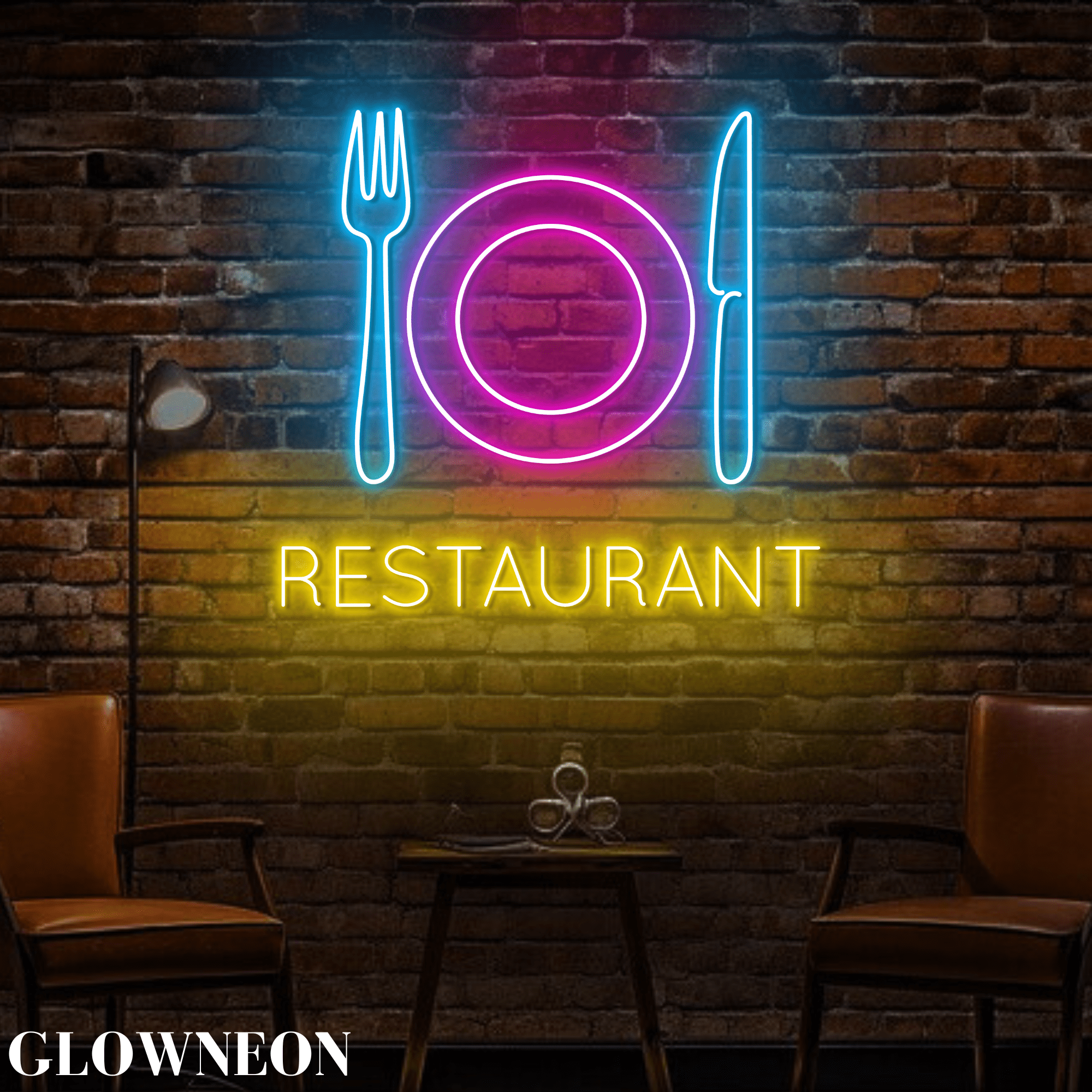Glowneon Restaurant Neon Wall Decor, Diner Restaurant Open Led Sign ...
