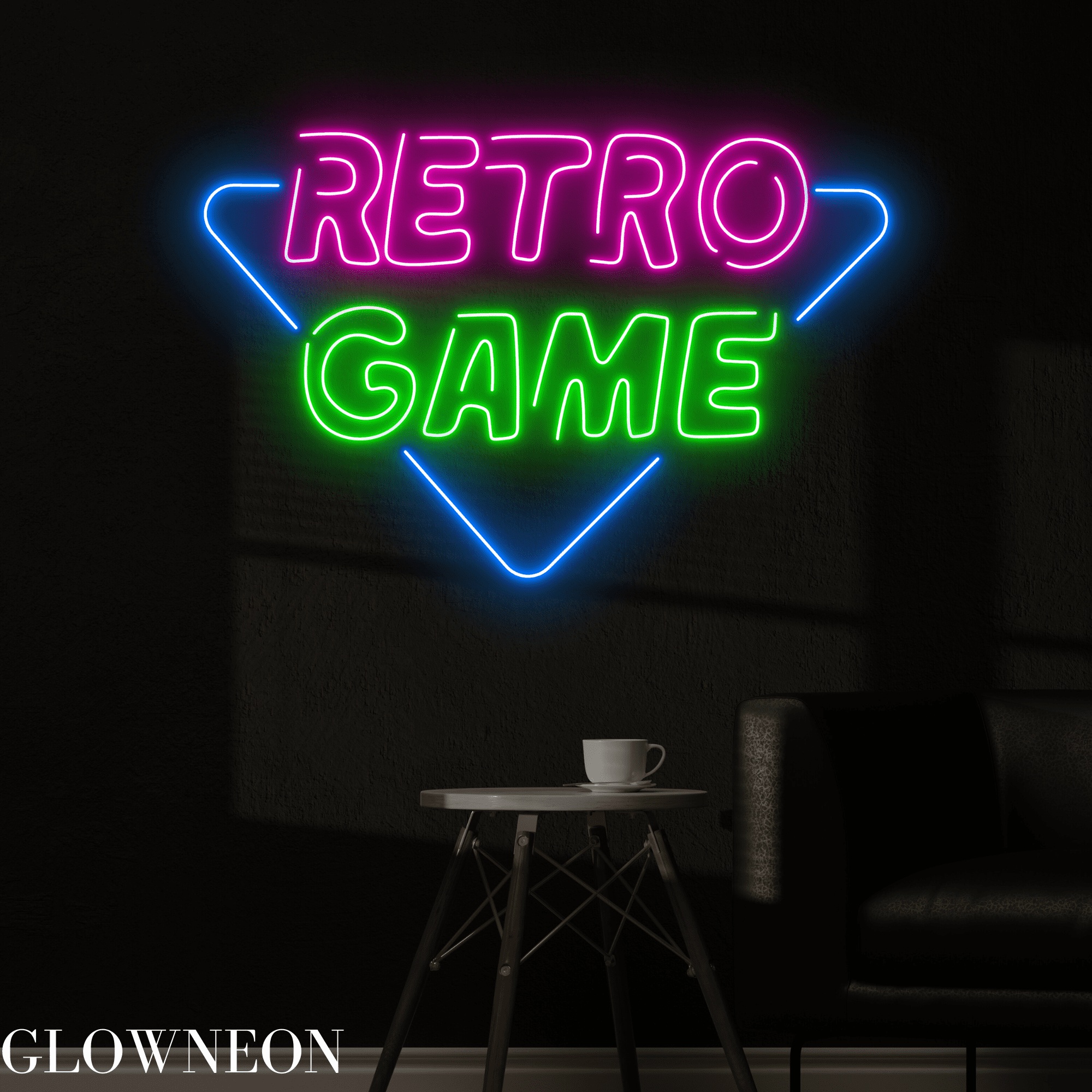 Glowneon Retro Game Neon Sign, Arcade Led Sign, Game Room Wall Decor ...