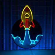 Planet Saturn neon sign,Planet Galaxy Neon Signs,UFO LED Neon Lights ...