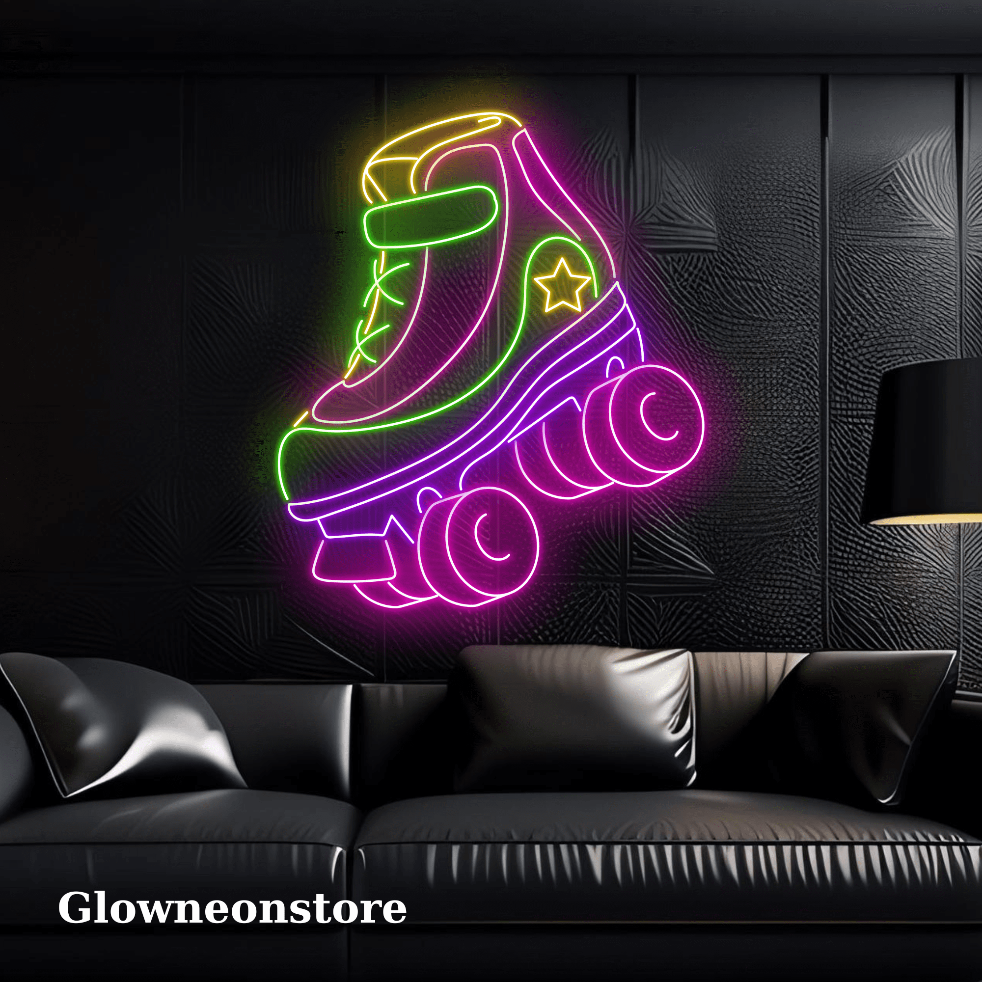 Glowneon Roller Skates Led Light, Roller Skates Store Wall Decor ...