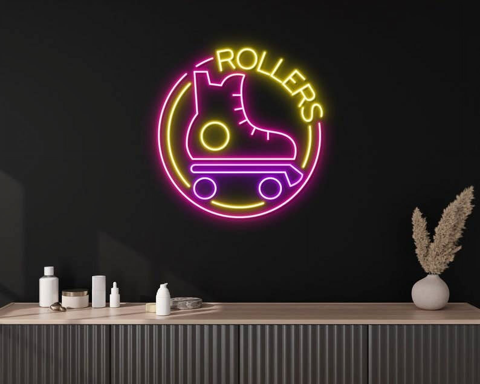 Glowneon Roller Skates Neon Signs, Roller Skates Shop Store Wall Decor ...