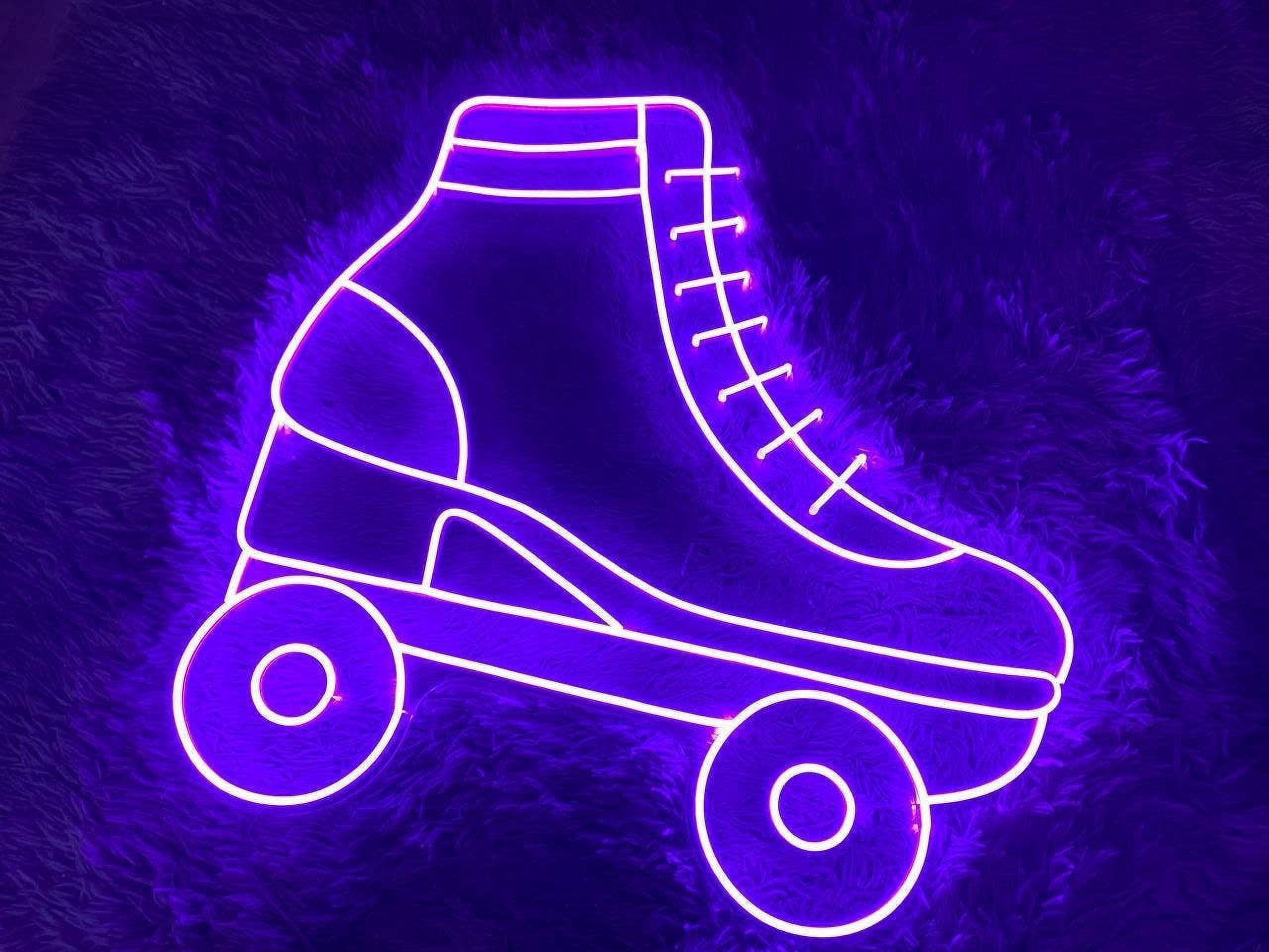 Glowneon Roller Skates Neon Signs, Skates Neon Store Led Wall Art ...