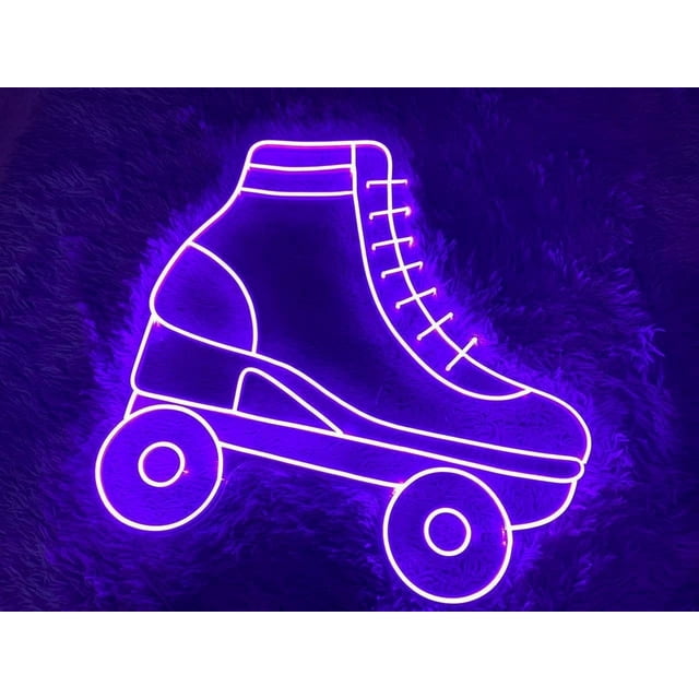 Glowneon Roller Skates Neon Signs, Skates Neon Store Led Wall Art ...