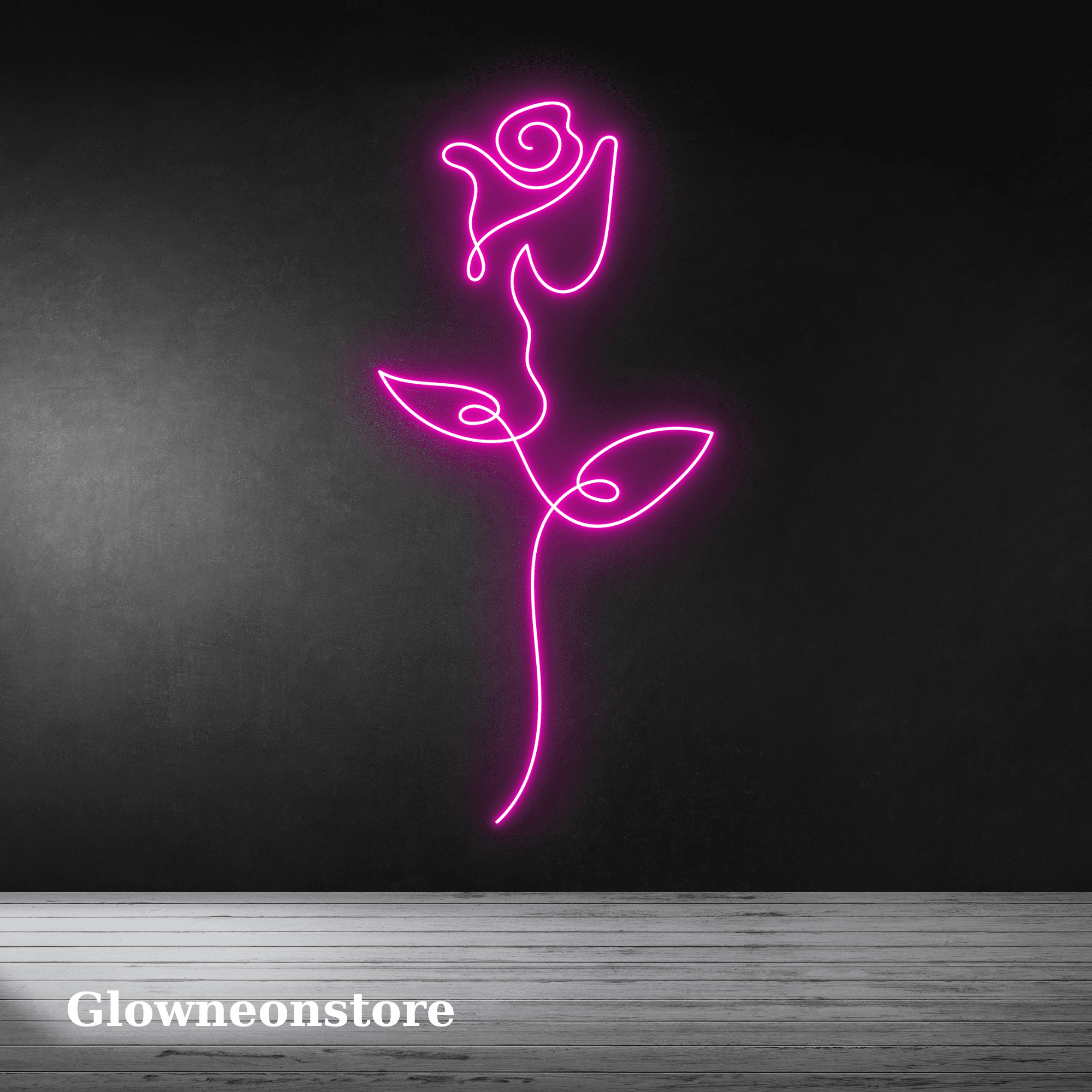 Glowneon Rose Flower Neon Light, Rose Wall Art Decoration Led Sign ...