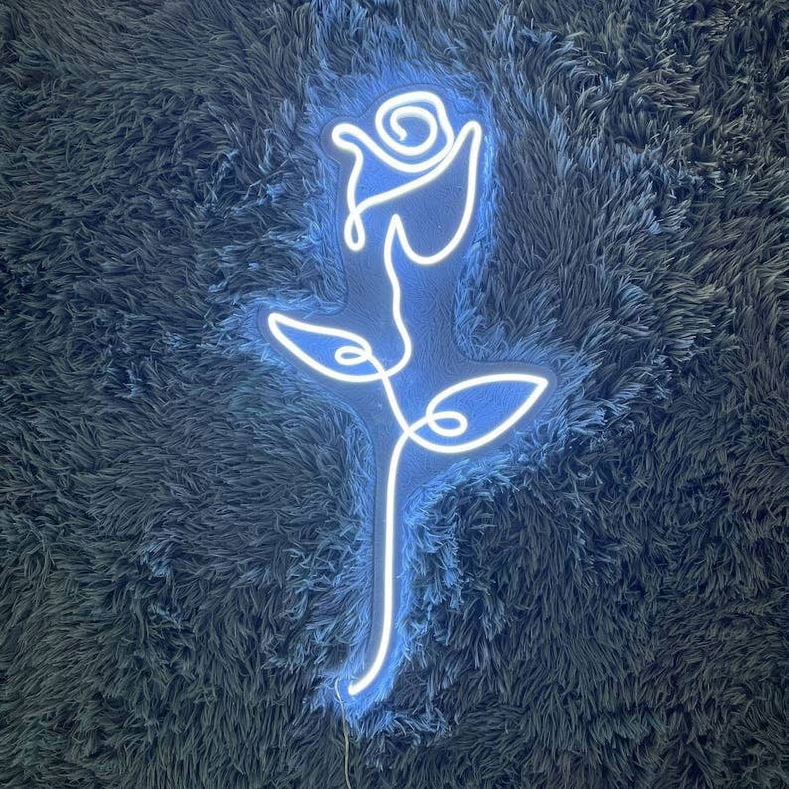 Glowneon Rose Flower Neon Sign, Rose Flower Led Light - Walmart.com