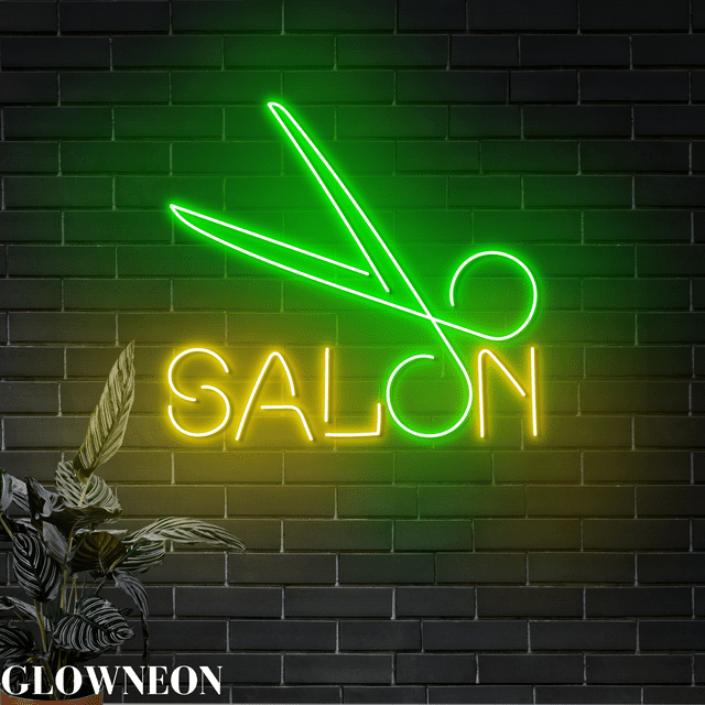 Glowneon Salon Led Sign, Hair Salon Neon Sign, Open Hair Salon Decor ...