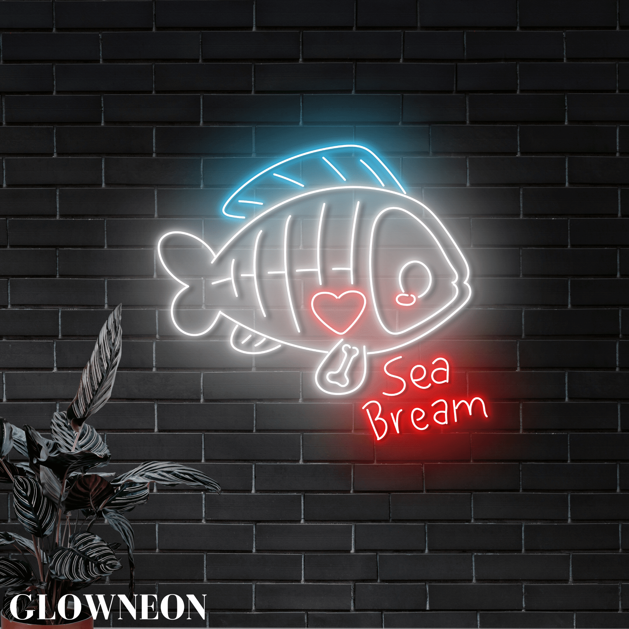 Glowneon Sea Bream Led Neon Sign For Mexican Animal Dead Day Wall Art ...