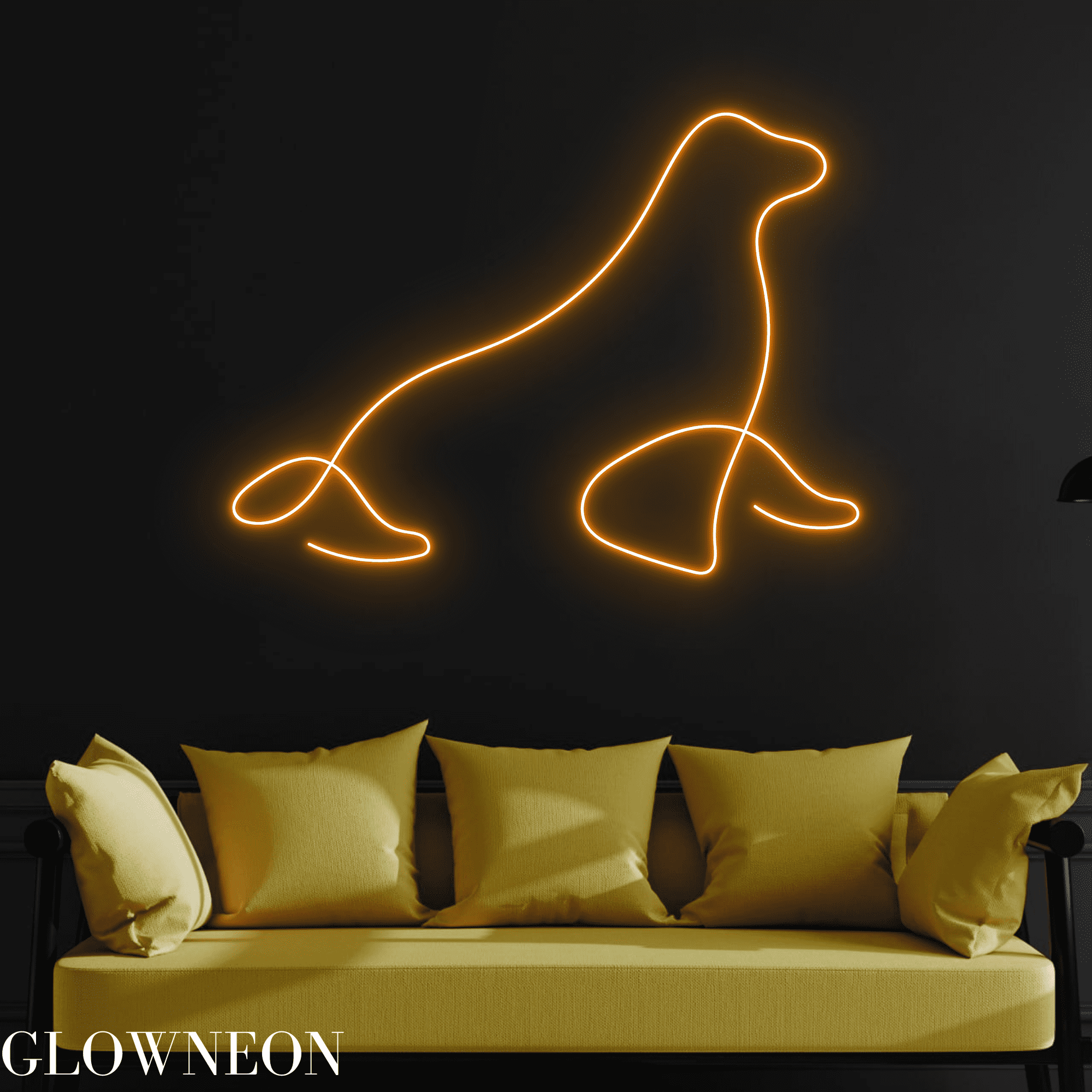 Glowneon Sea Lion Neon Sign, Sea Lion Led Sign, Sea Lion Wall Decor ...