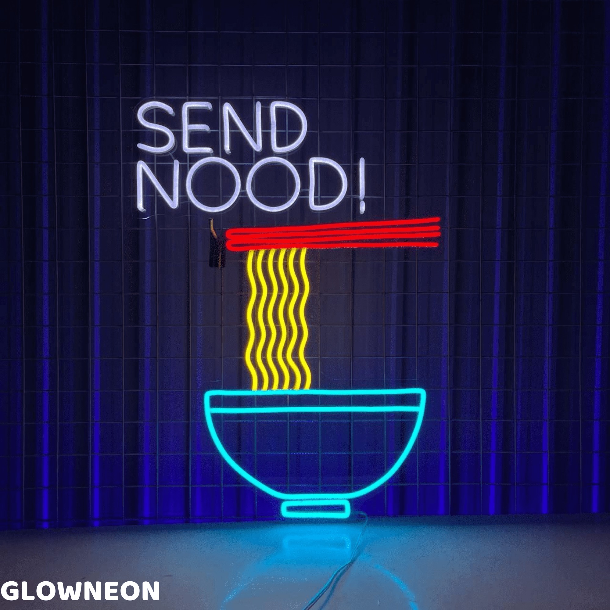 Glowneon Send Nood Neon Sign, Noodles Ramen Led Sign, Japan Food Sign ...