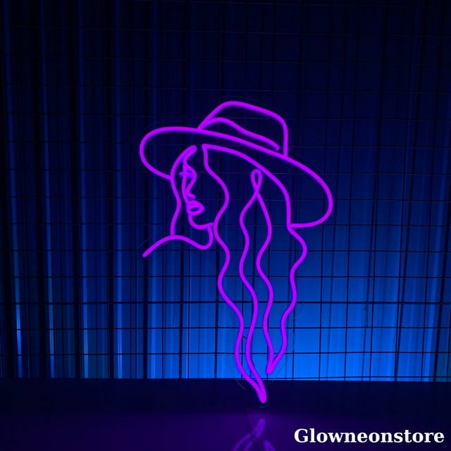 Glowneon Sexy Cowgirl Neon Sign, Cowgirl Led Sign, Custom Girl Art LED ...