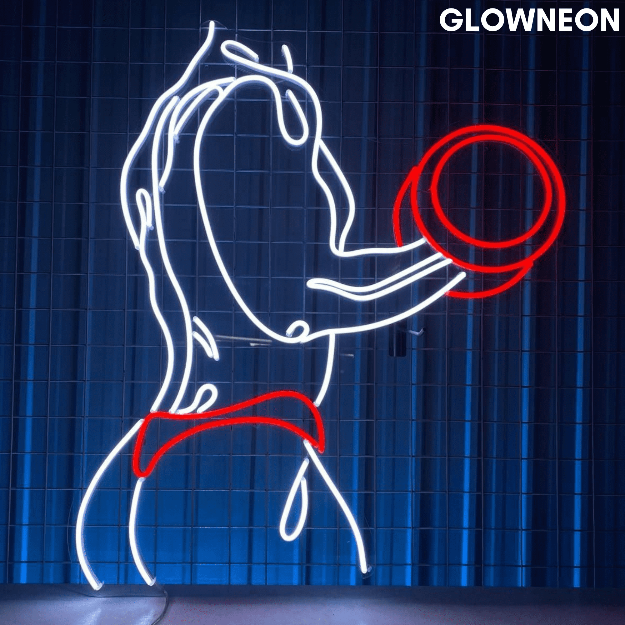 Glowneon Sexy Man Lift The Weight Neon Led Light For Gym Fitness Deco ...