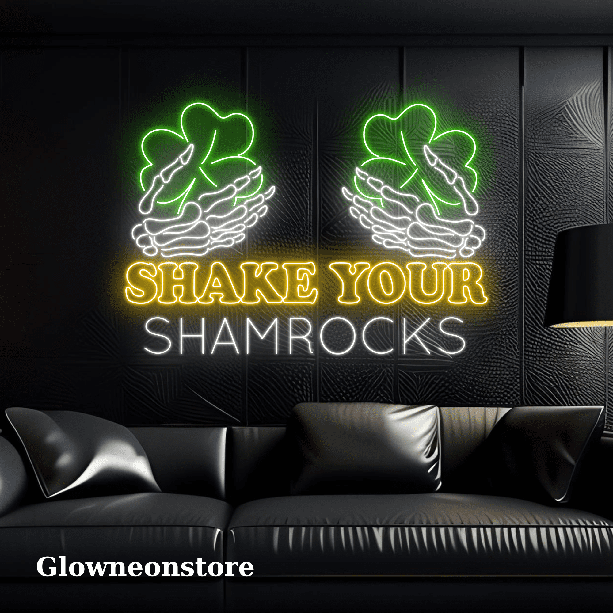 Glowneon Shake Your Shamrocks Neon Sign, Shamrocks St Patrick's Sign ...