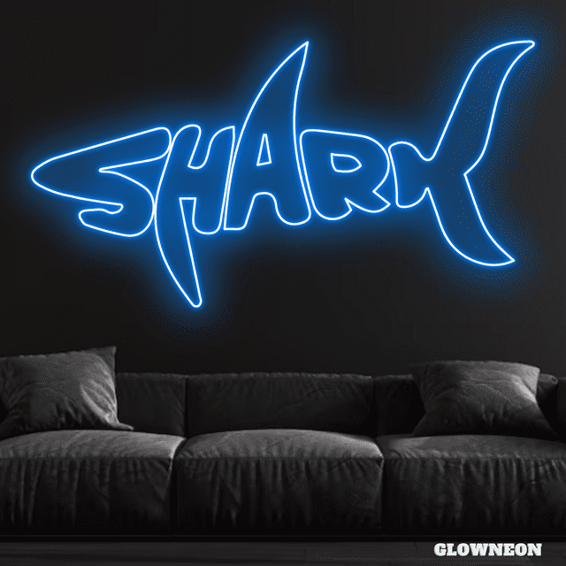 Glowneon Shark Neon Sign, Shark Wall Decor, Animal LED Light - Walmart.com