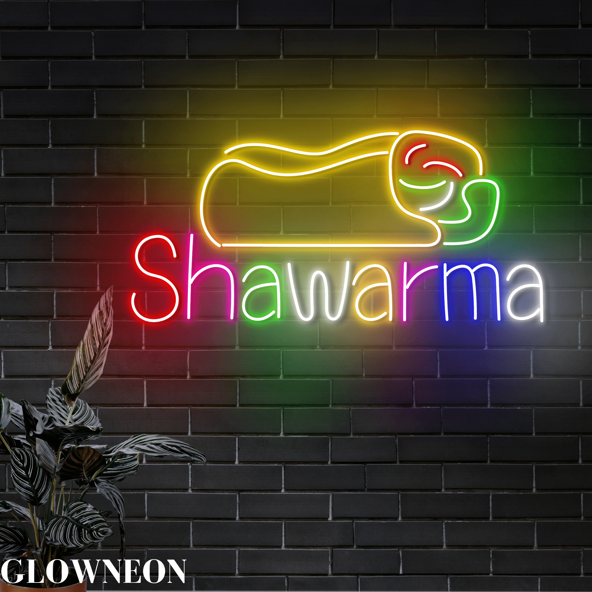 Glowneon Shawarma Neon Sign, Shawarma Led Sign, Shawarma Shop Decor ...
