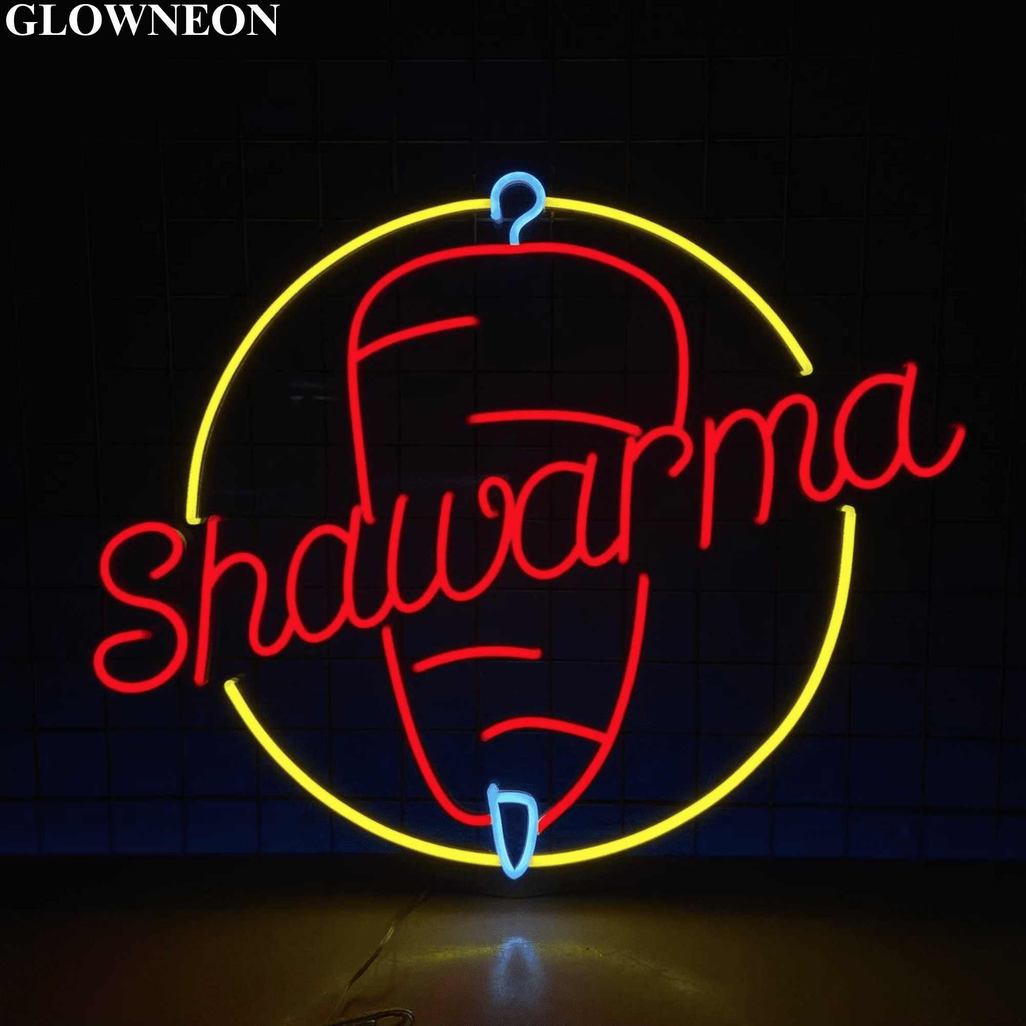 Glowneon Shawarma Wall Led Light, Shawarma Restaurant Neon Wall Decor ...