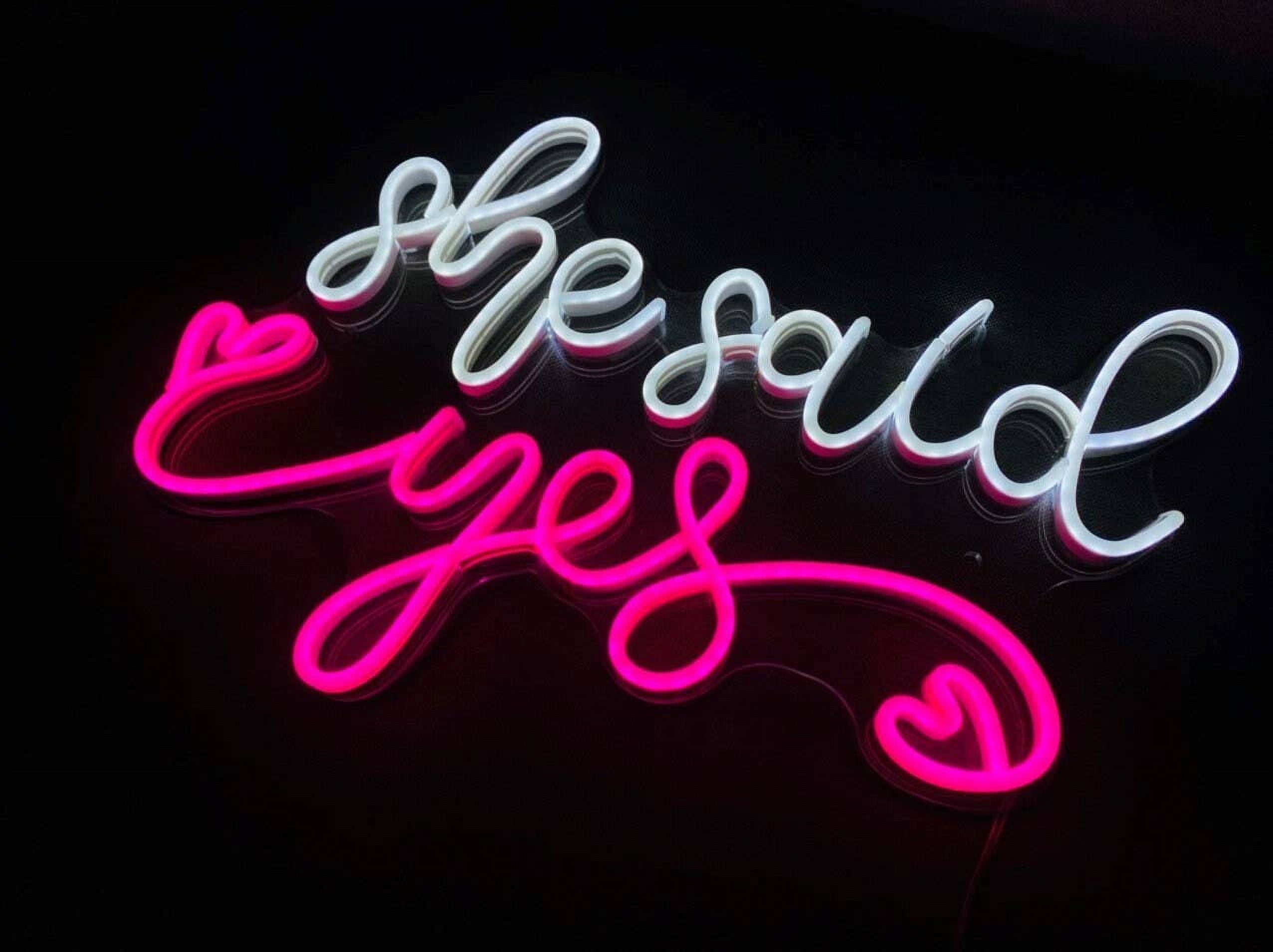 Glowneon She Said Yes Neon Sign, Propose Wedding Party Light Decor ...
