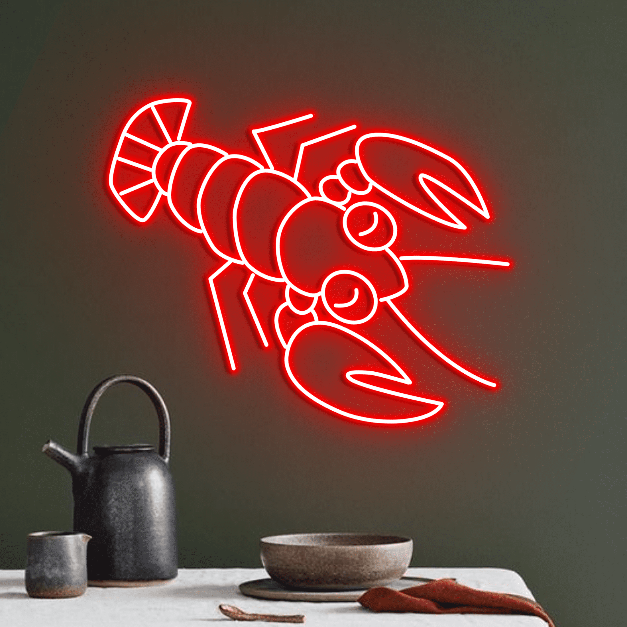 Glowneon Shrimp Neon Signs, Neon Sign For Restaurant, Business Sign ...
