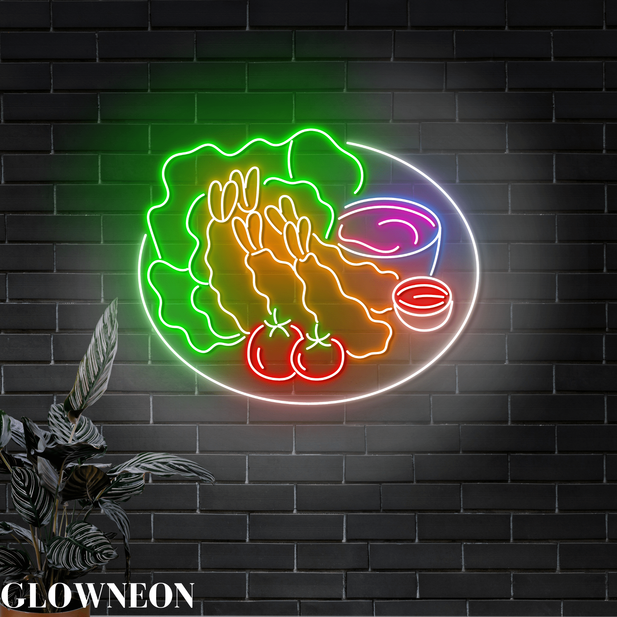 Glowneon Shrimp Tempura Sauce Neon Led Sign, Tempura Restaurant Decor ...