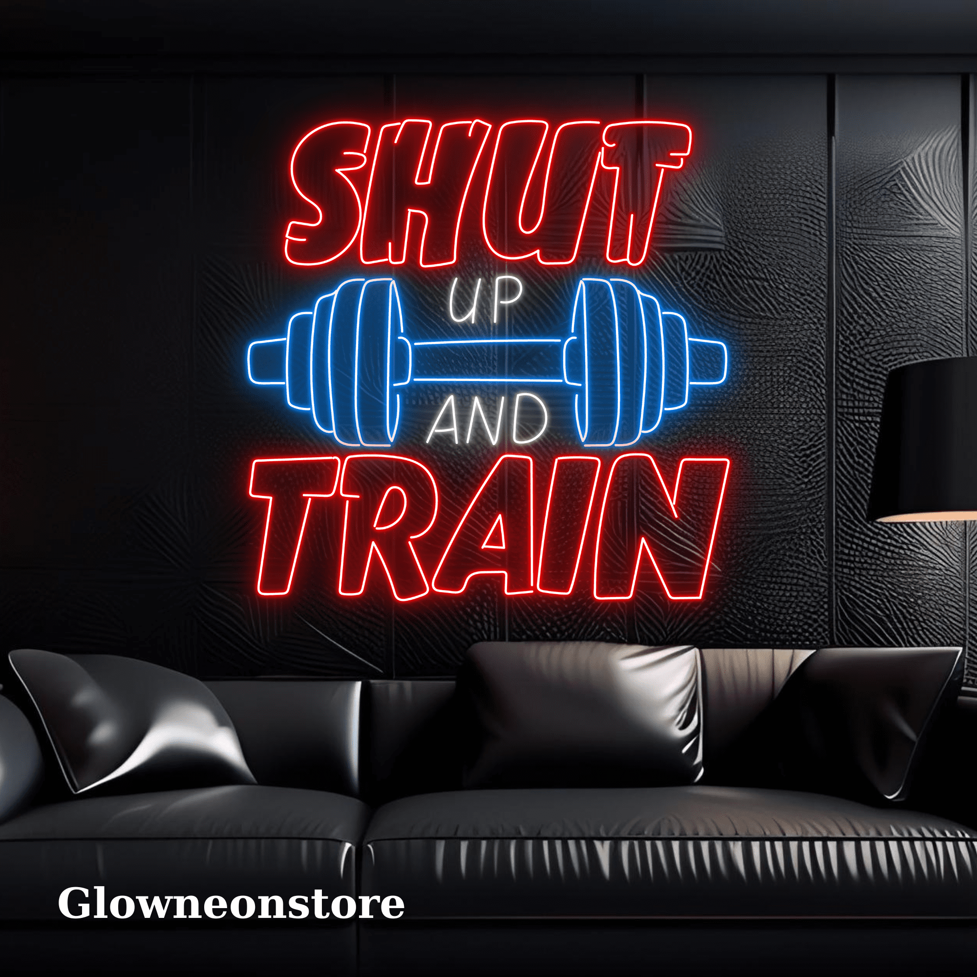 Glowneon Shut Up And Train Neon Sign, Shut Up And Train Led Light ...
