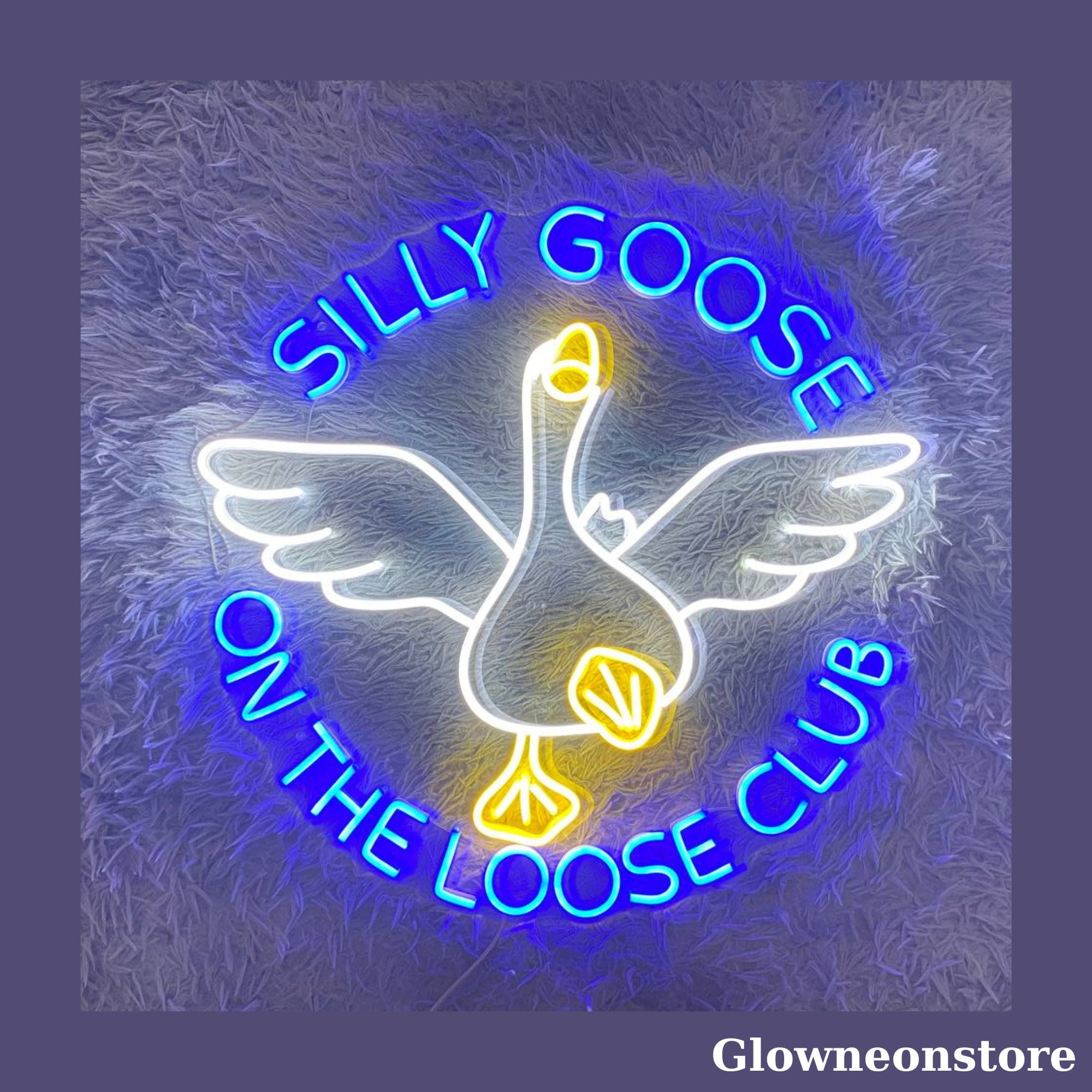 Glowneon Silly Goose On The Loose Club Neon Sign, Goose LED Sign ...