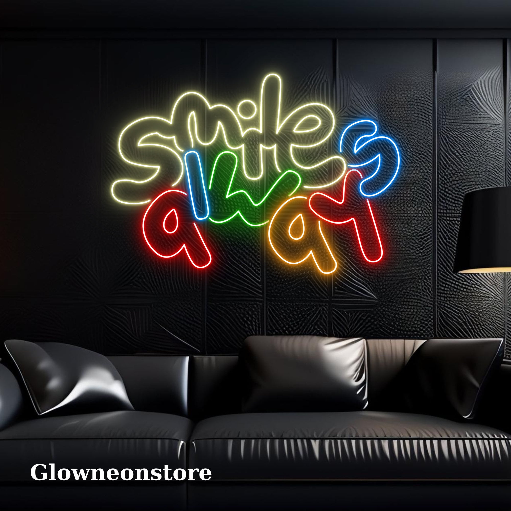 Glowneon Smile Always Neon Sign, Smile Always Led Light, Handmade Smile ...