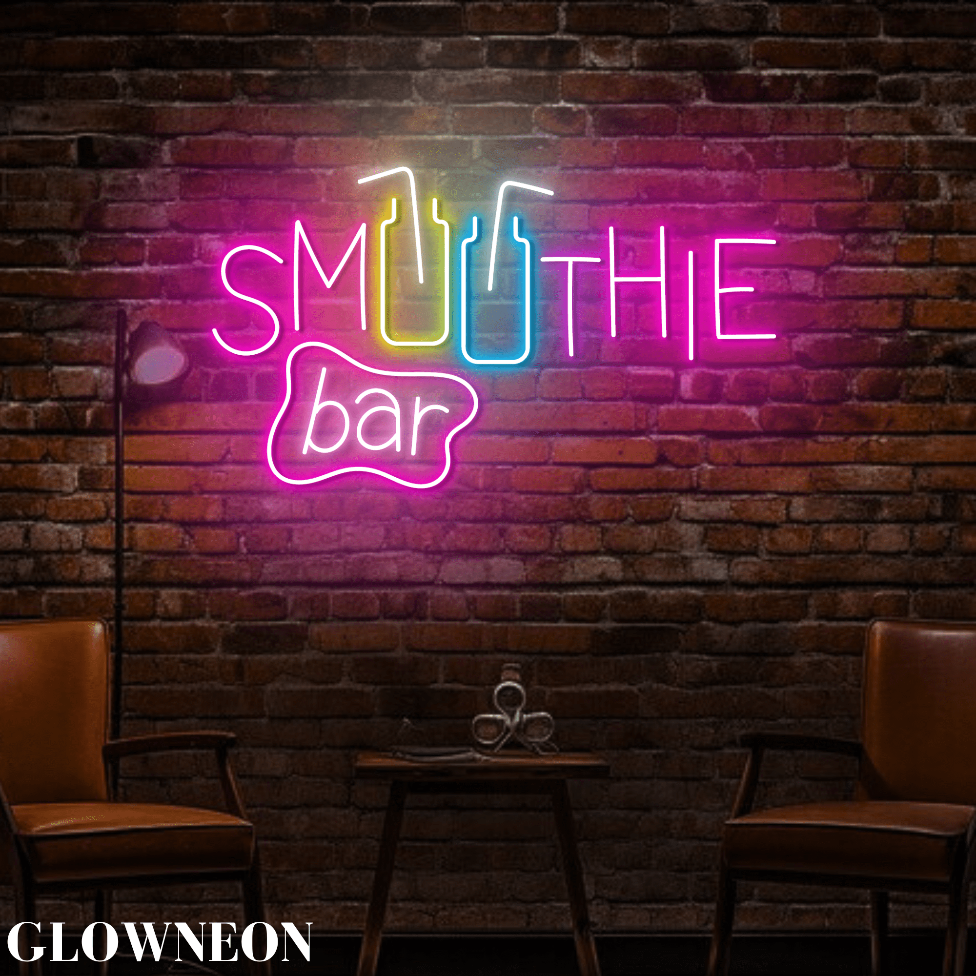 Glowneon Smoothie Bar Wall Art, Smoothie Shop Led Sign, Smoothie Sign ...