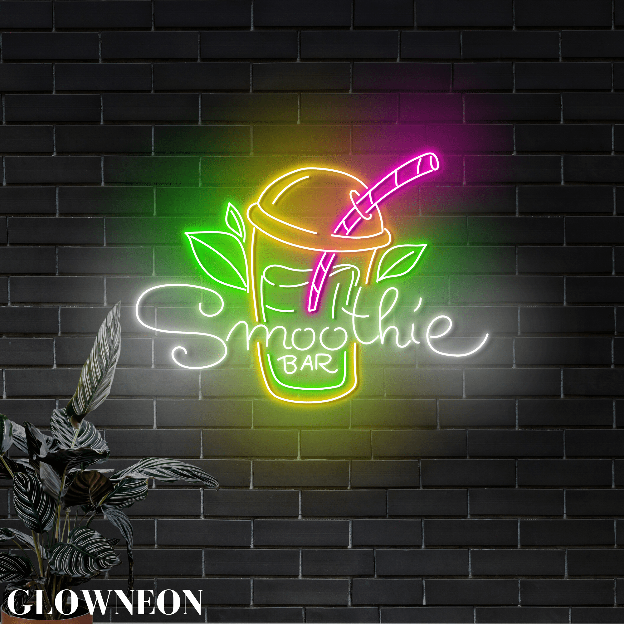 Glowneon Smoothie Bar Wall Neon Light, Open Juice Smoothie Shop Decor ...