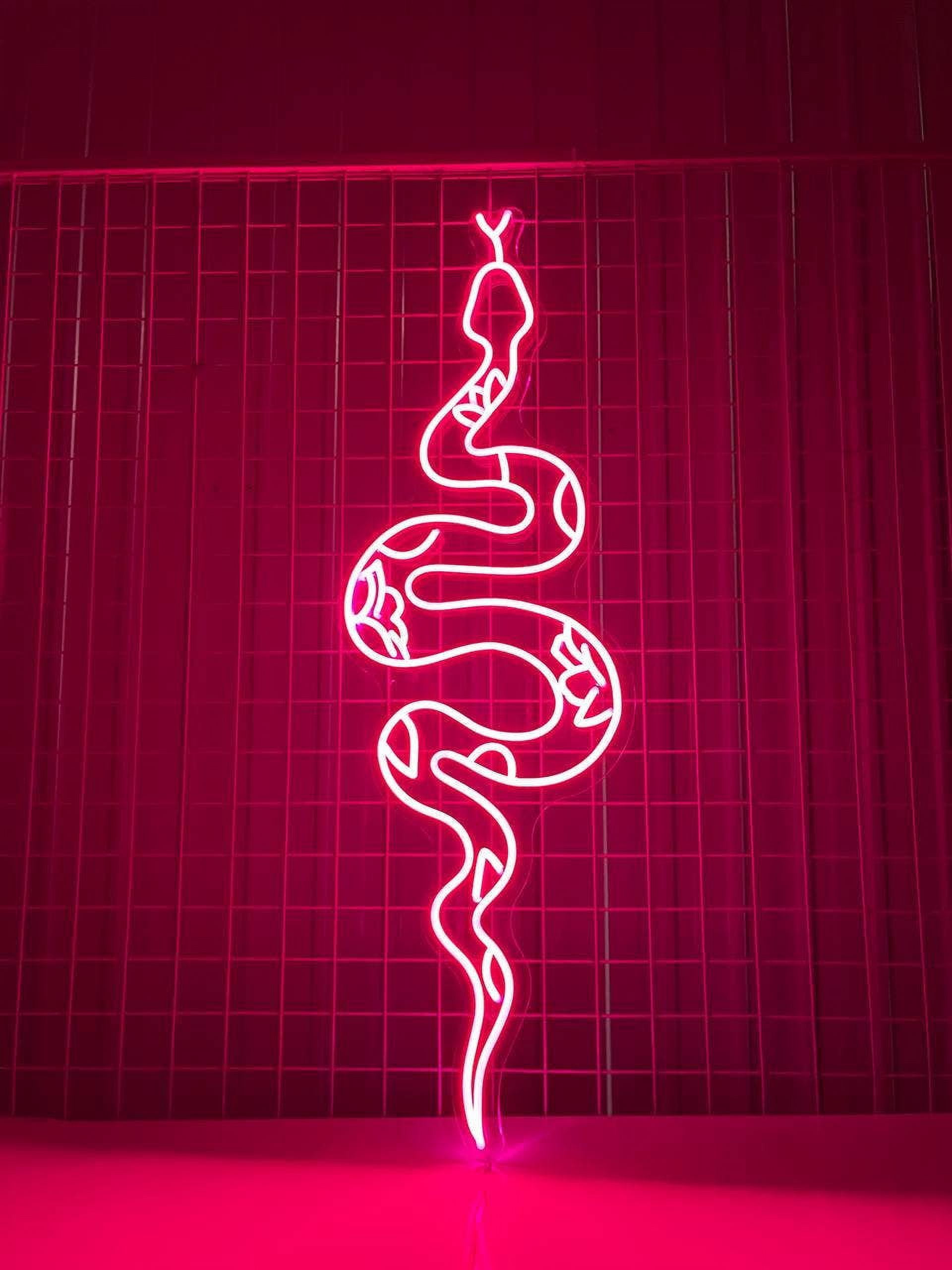 Glowneon Snake Neon Sign, Animal Snake Abstract Wall Art gifts Decor ...