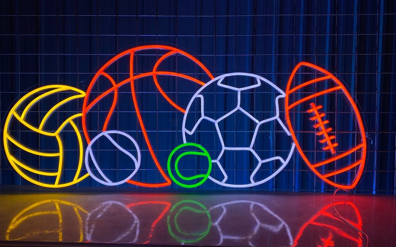 Glowneon Soccer Ball Neon Sign, Basketball Led, Ball Sport Led Light ...