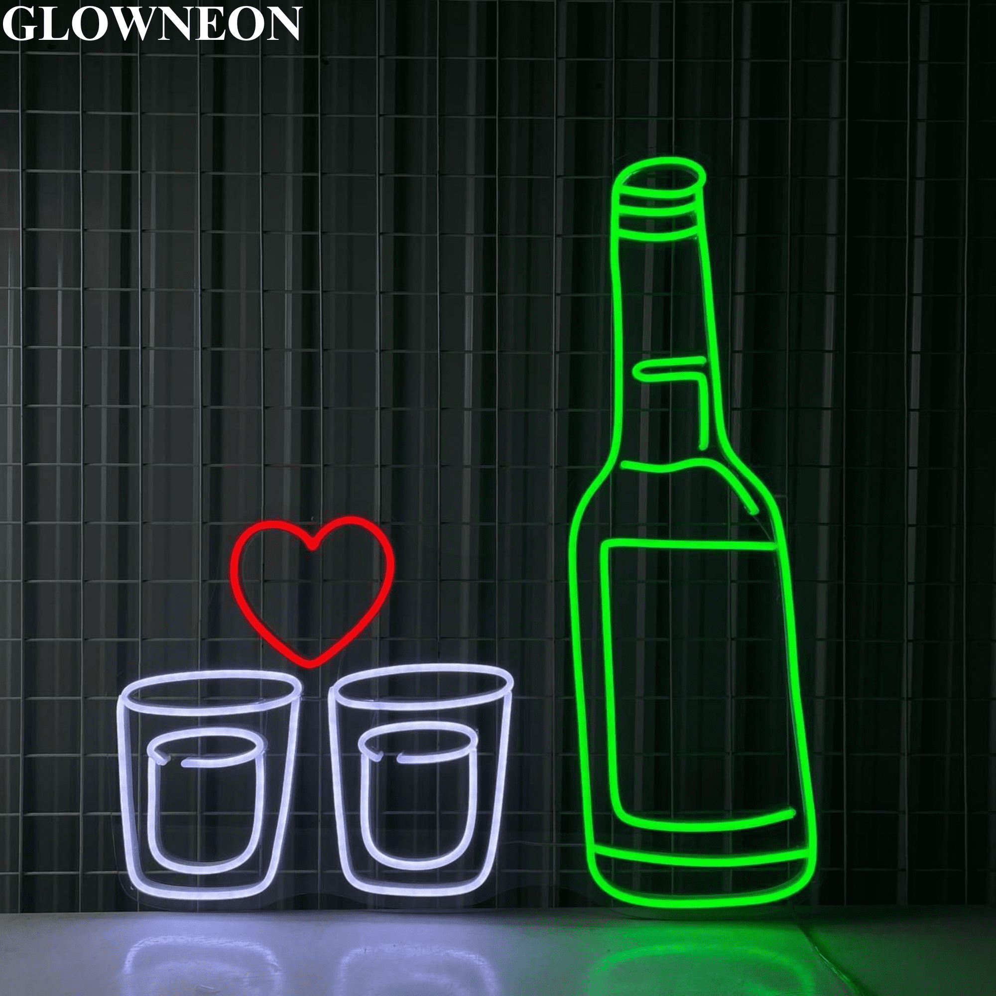 Glowneon Soju Neon Light Decor, Korean Soju Led Sign, Wine Bar Decor ...
