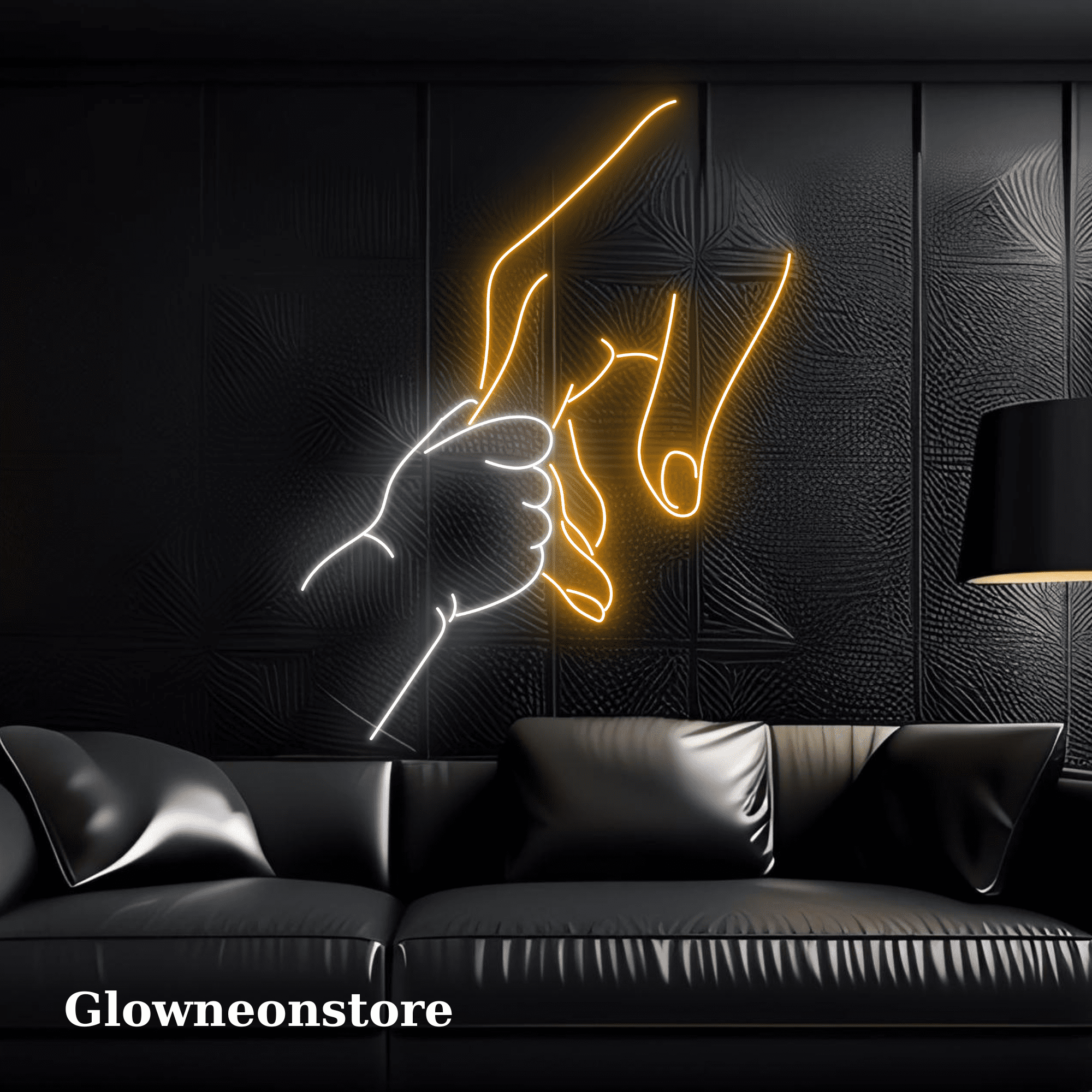 Glowneon Son Hold Father Hand Led Light, Father Son Relation Neon ...