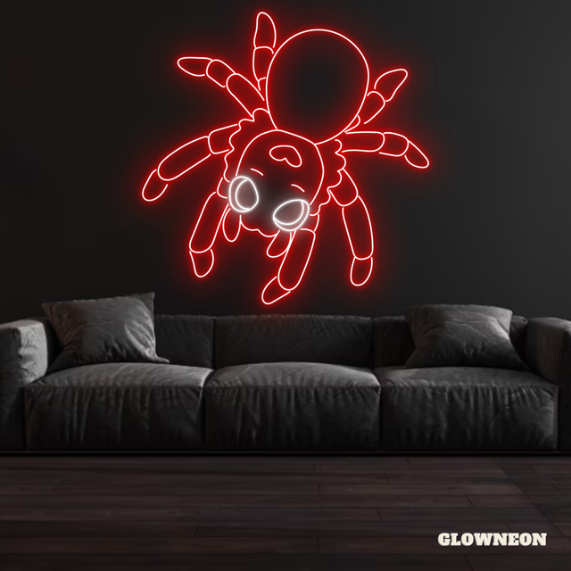 Glowneon Spider Neon Sign, Spider Art, Spider Wall Decor, Spider Sign ...