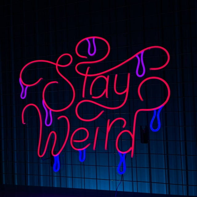 Glowneon Stay Weird Neon Sign, Long-lasting Wall Art Decor - Walmart.com