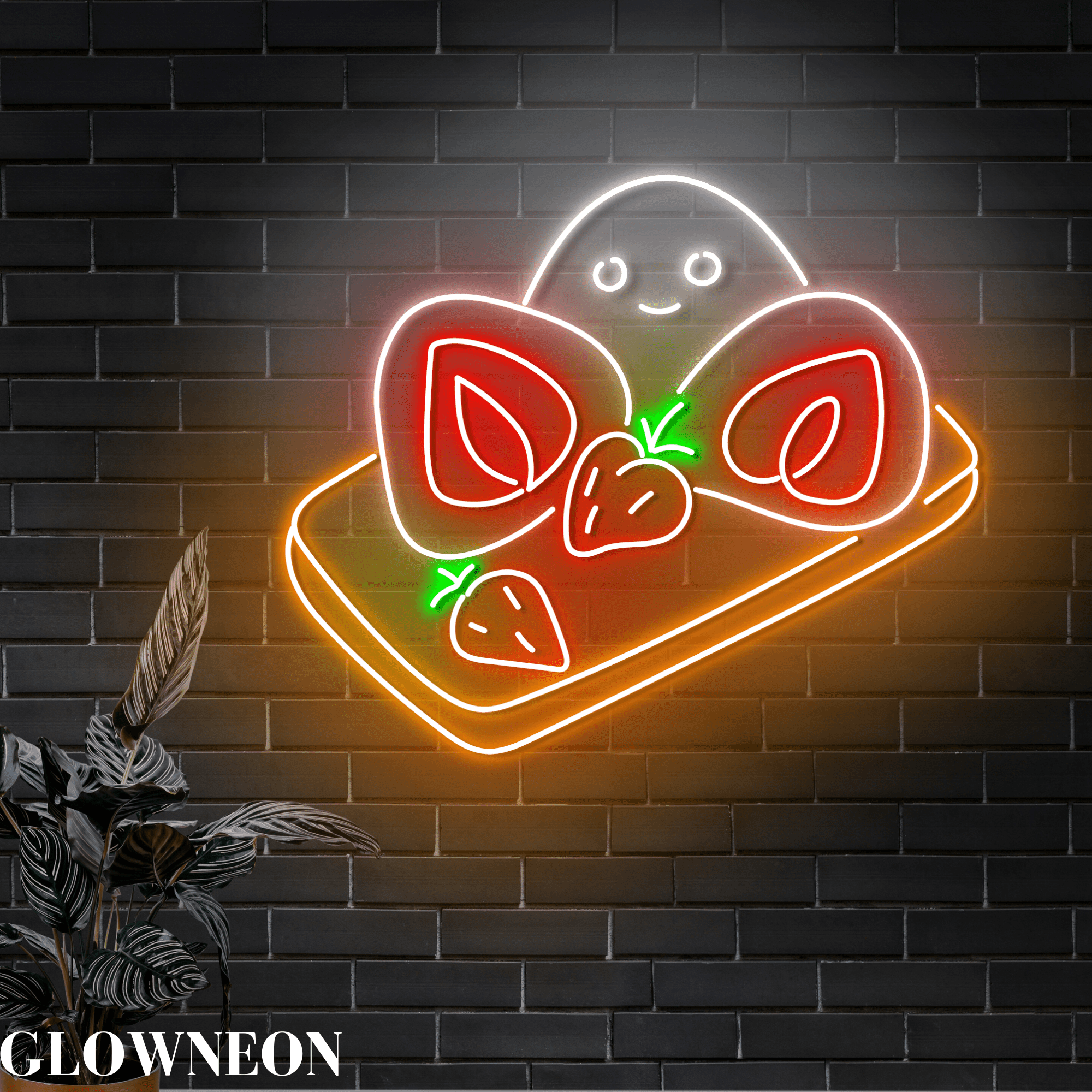 Glowneon Strawberry Mochi Neon Sign, Japanese Strawberry Mochi Light ...