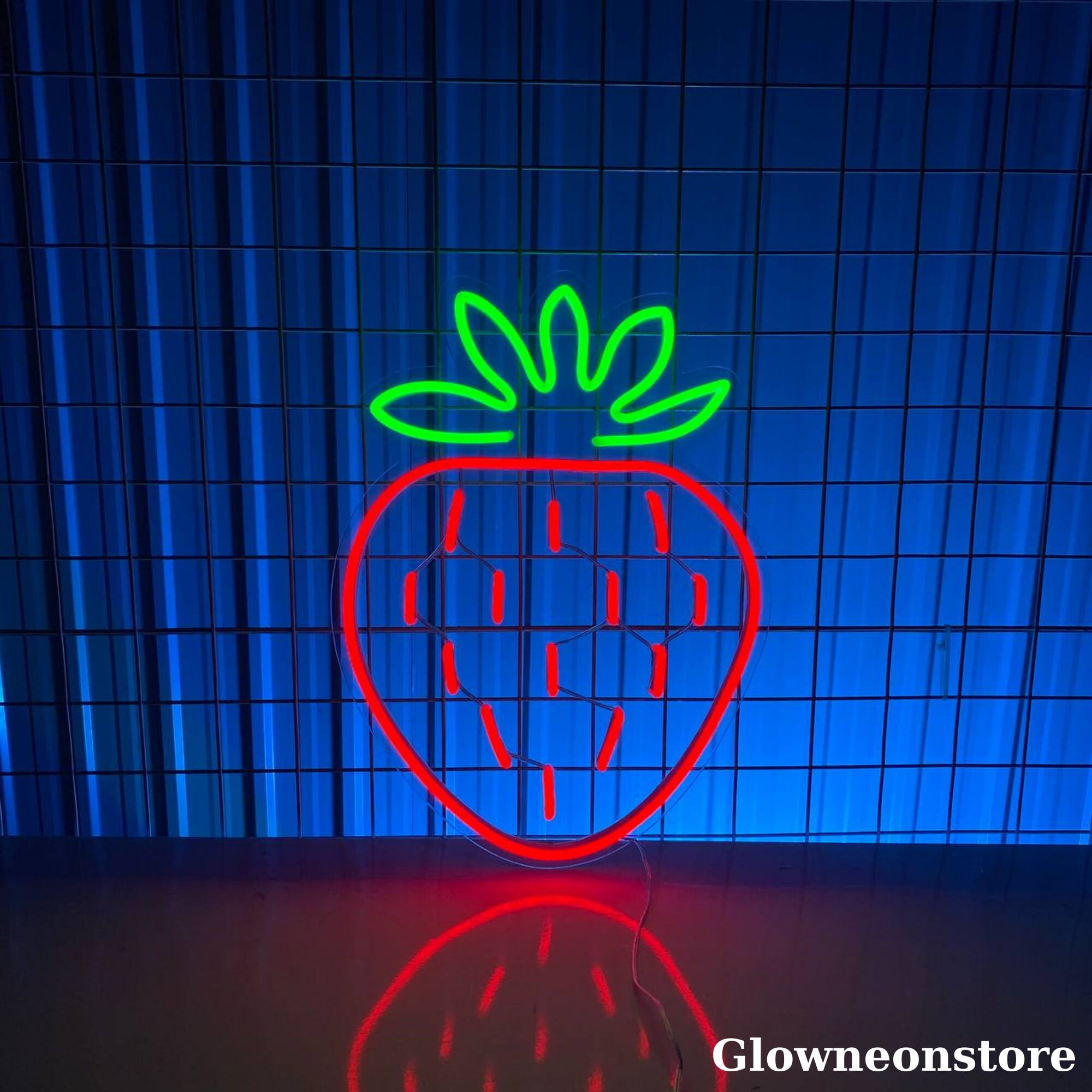 Glowneon Strawberry Neon Sign, Strawberry LED Sign, Fruit Shop Decor ...