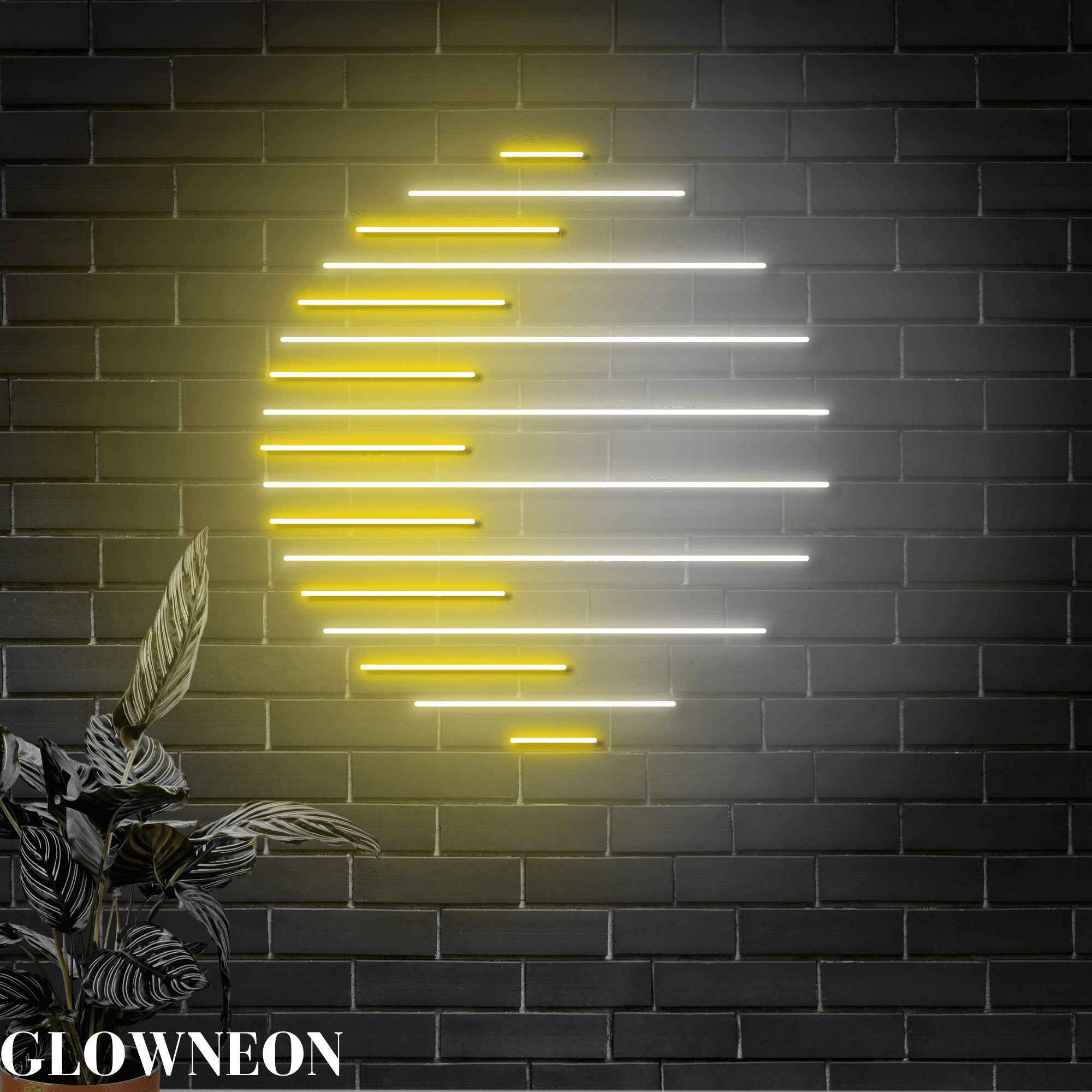 Glowneon Sun Led Light, Abstract Sun Neon Light For Bedroom Wall Decor ...